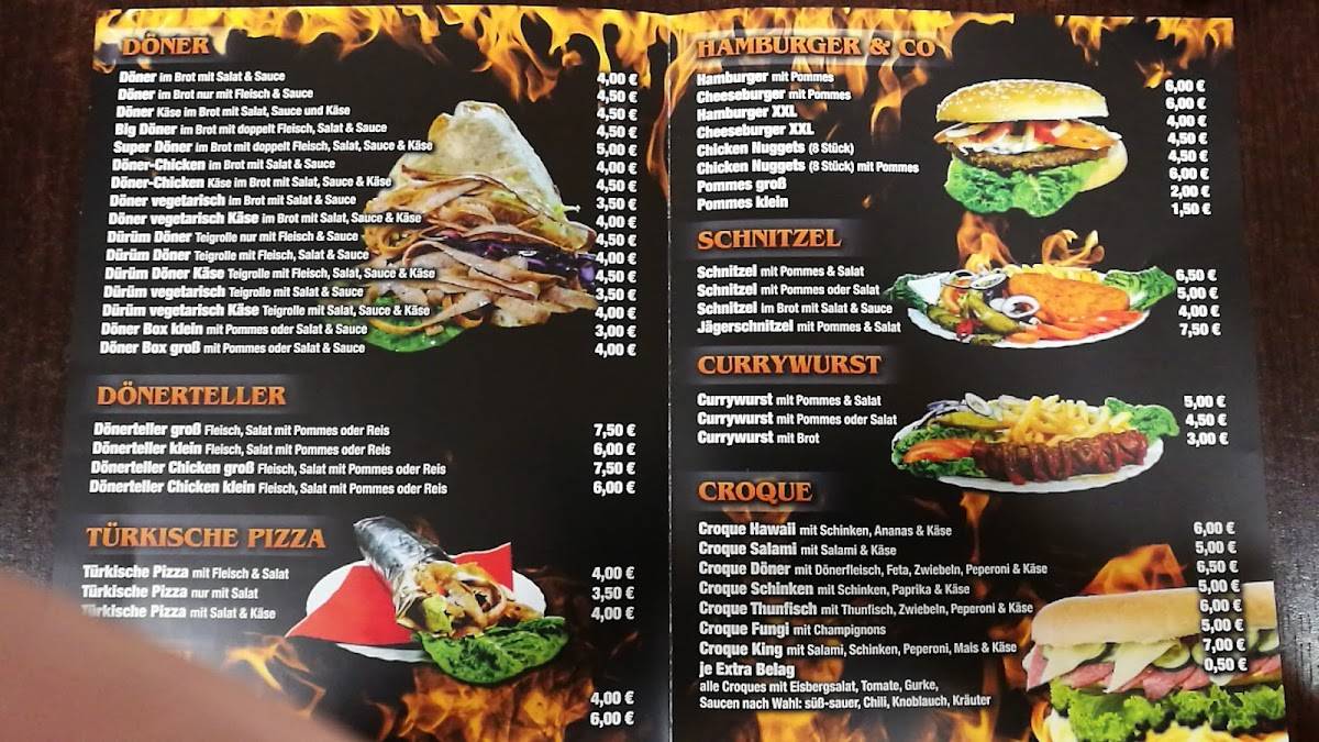 Menu at First Kebap restaurant, Rehna