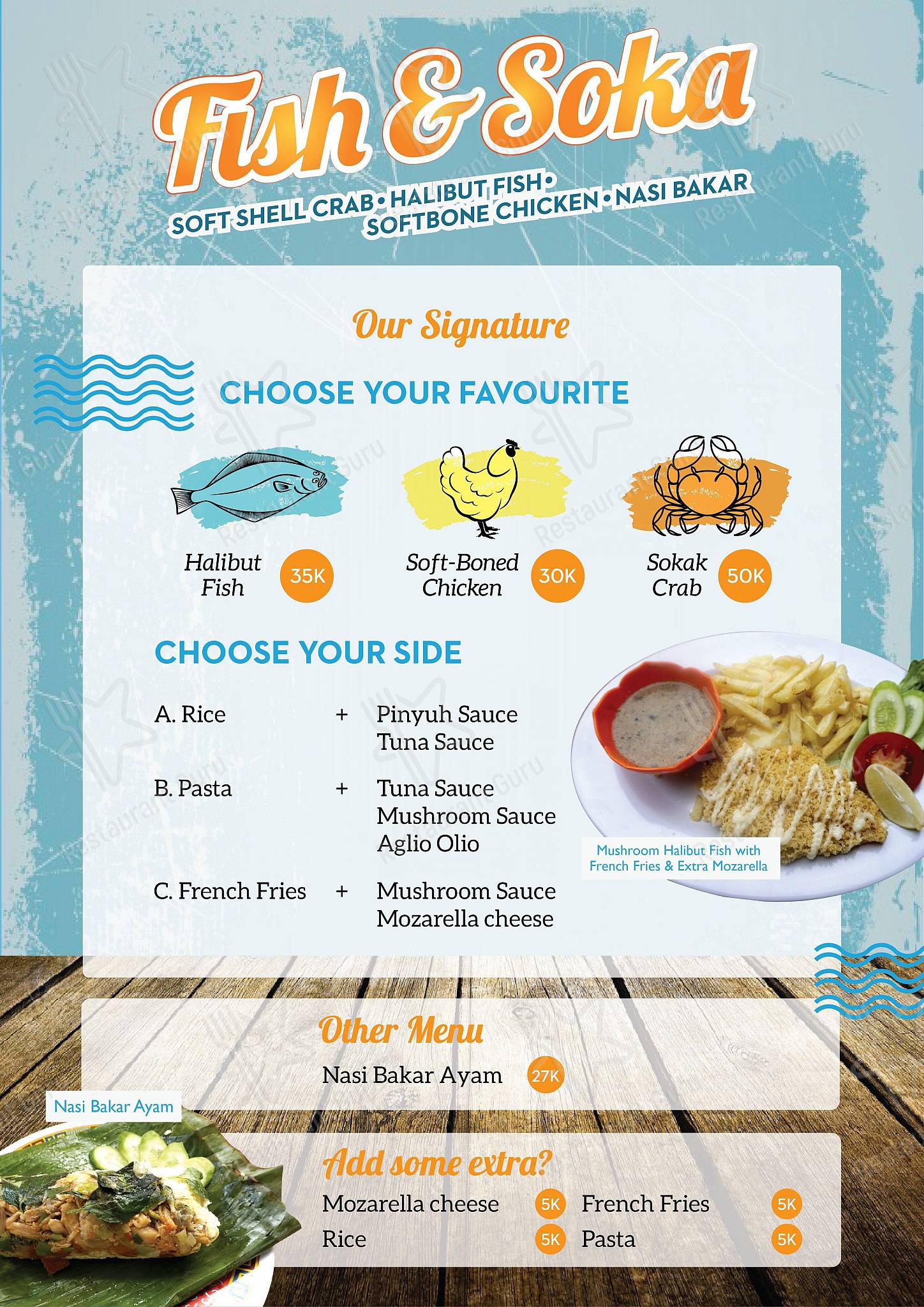 Menu at Fish Soka, Tangerang, Pasar Delapan 8