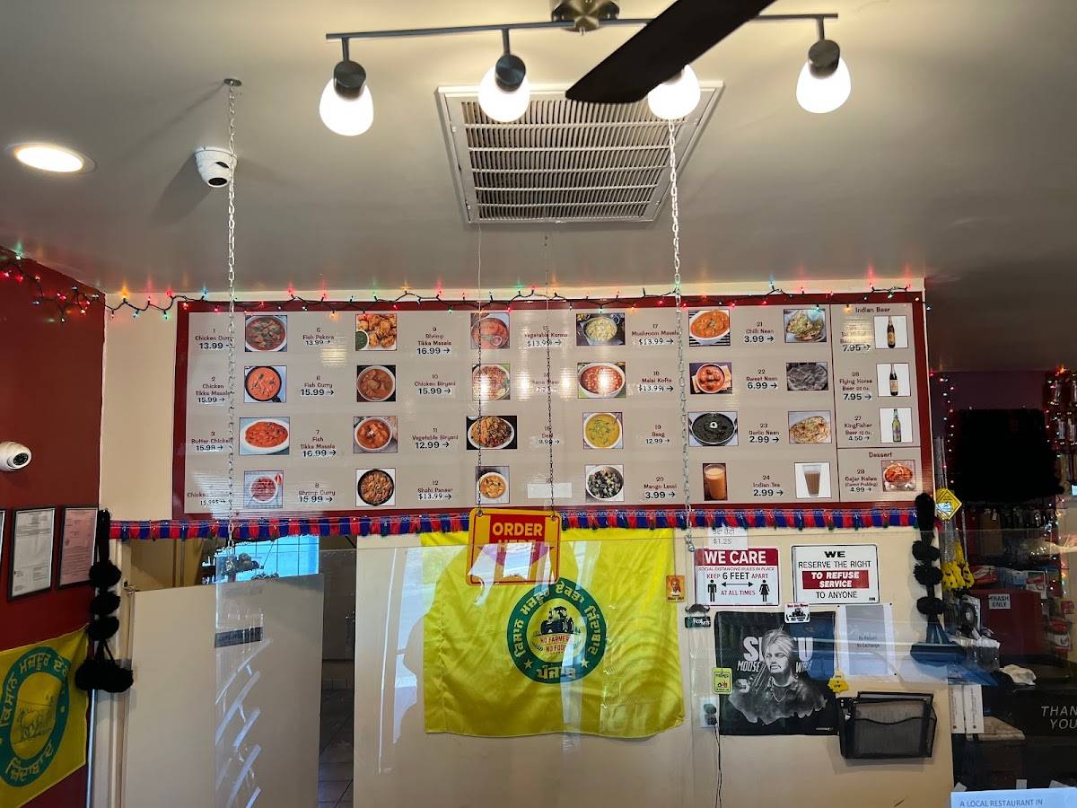 Menu at Flavors of India (Punjabi Dhaba) restaurant, Hesperia