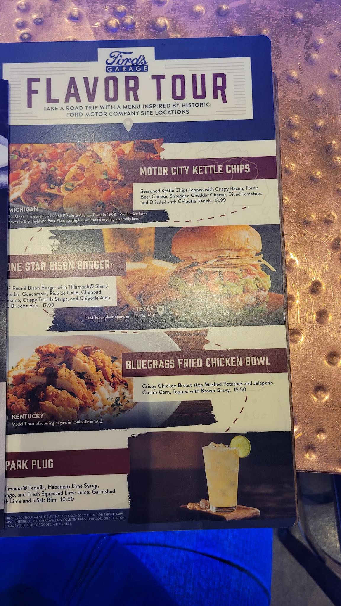 Menu at Ford's Garage Novi pub & bar, Novi