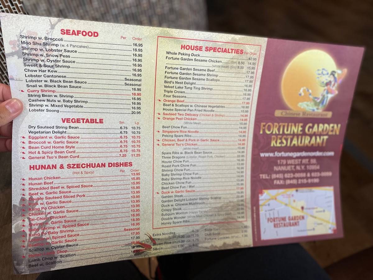 Fortune Garden Nanuet Menu