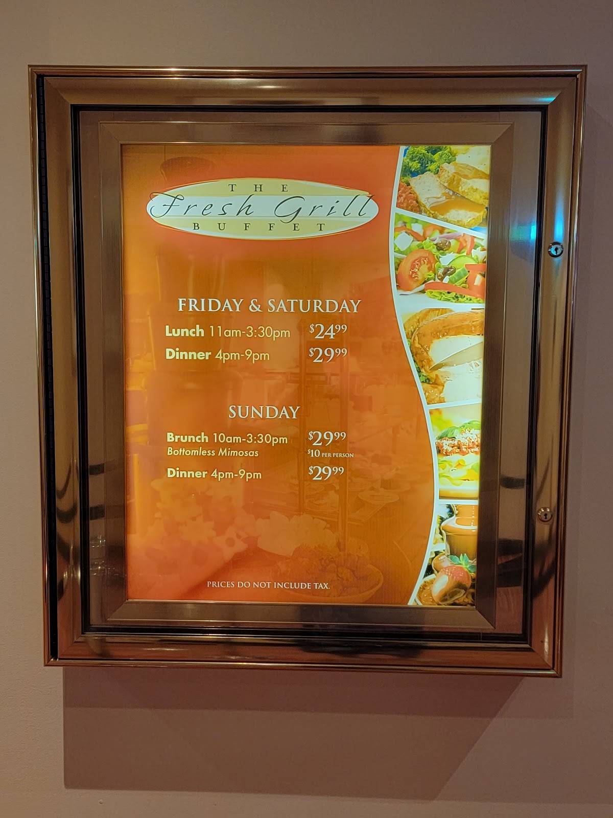 Menu at Fresh Grill Buffet restaurant, Indio