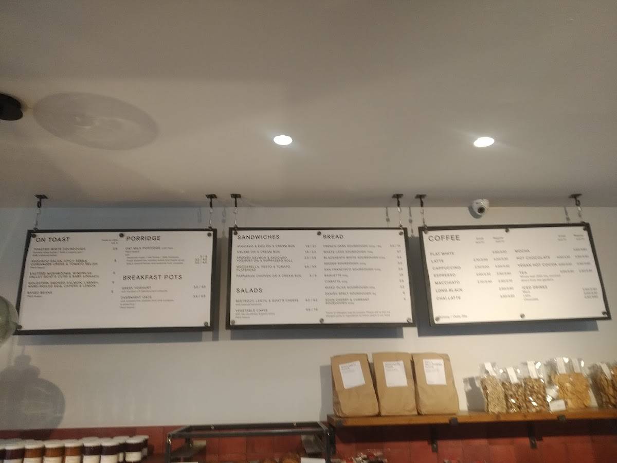 Menu at GAIL's Bakery Belsize Park, London, 167 Haverstock Hill