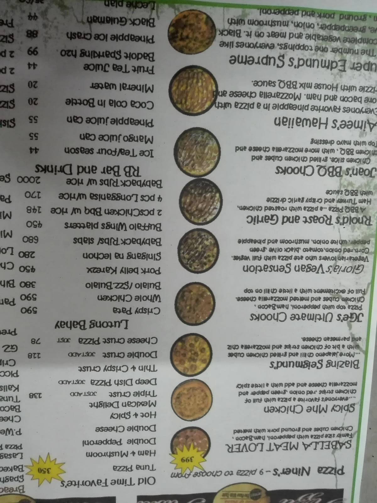 Menu at GROUNDZERO HOUSE OF PIZZA pizzeria, Lucban, Quezon Avenue ...