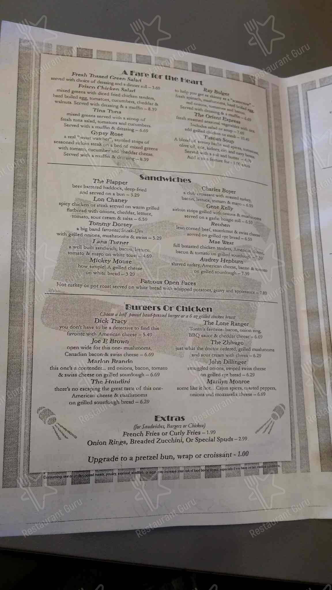 Menu at Gene's Place To Dine restaurant, Cleveland