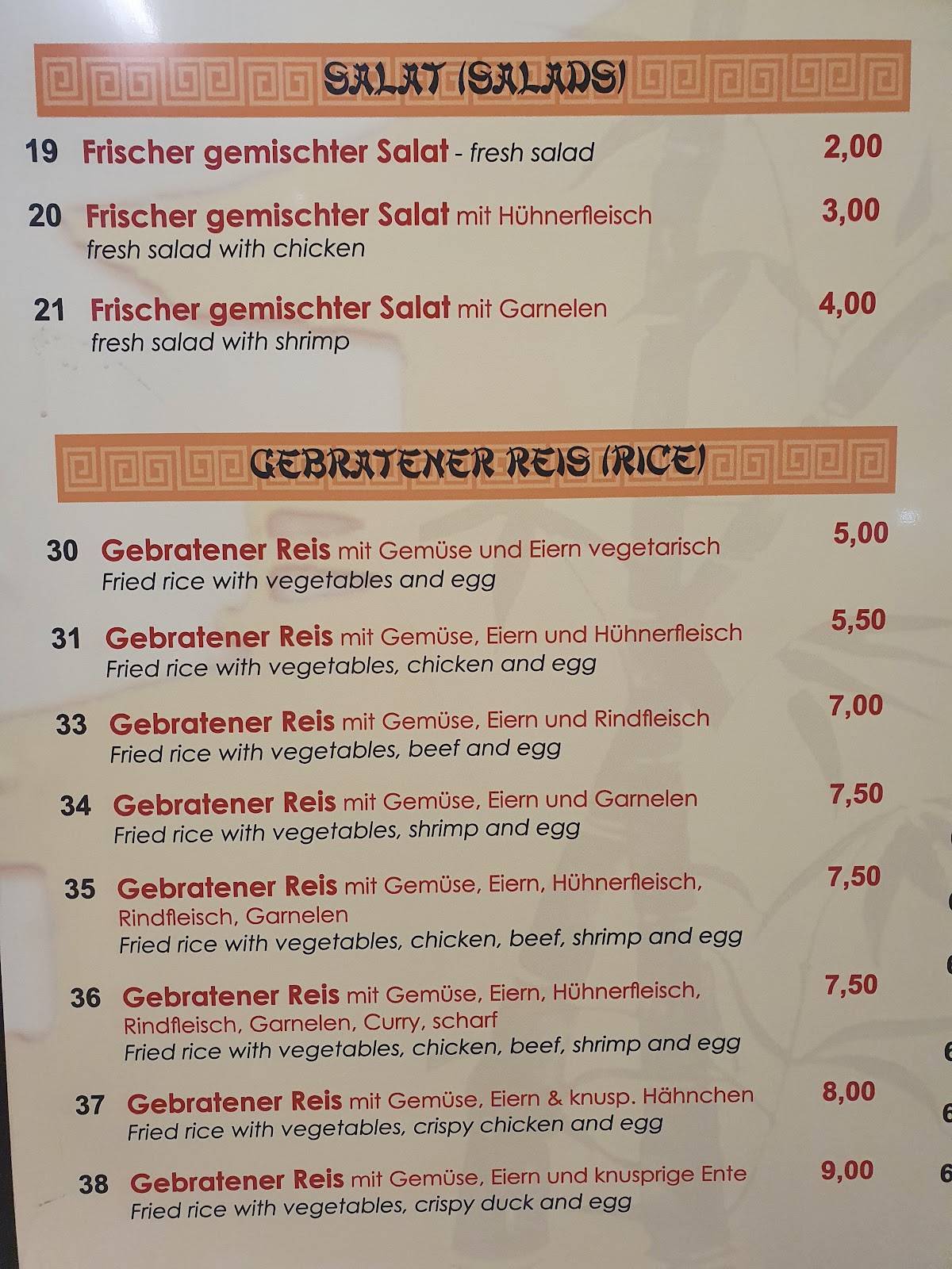 Speisekarte von Sai Gon Schnellimbiss restaurant, Gießen
