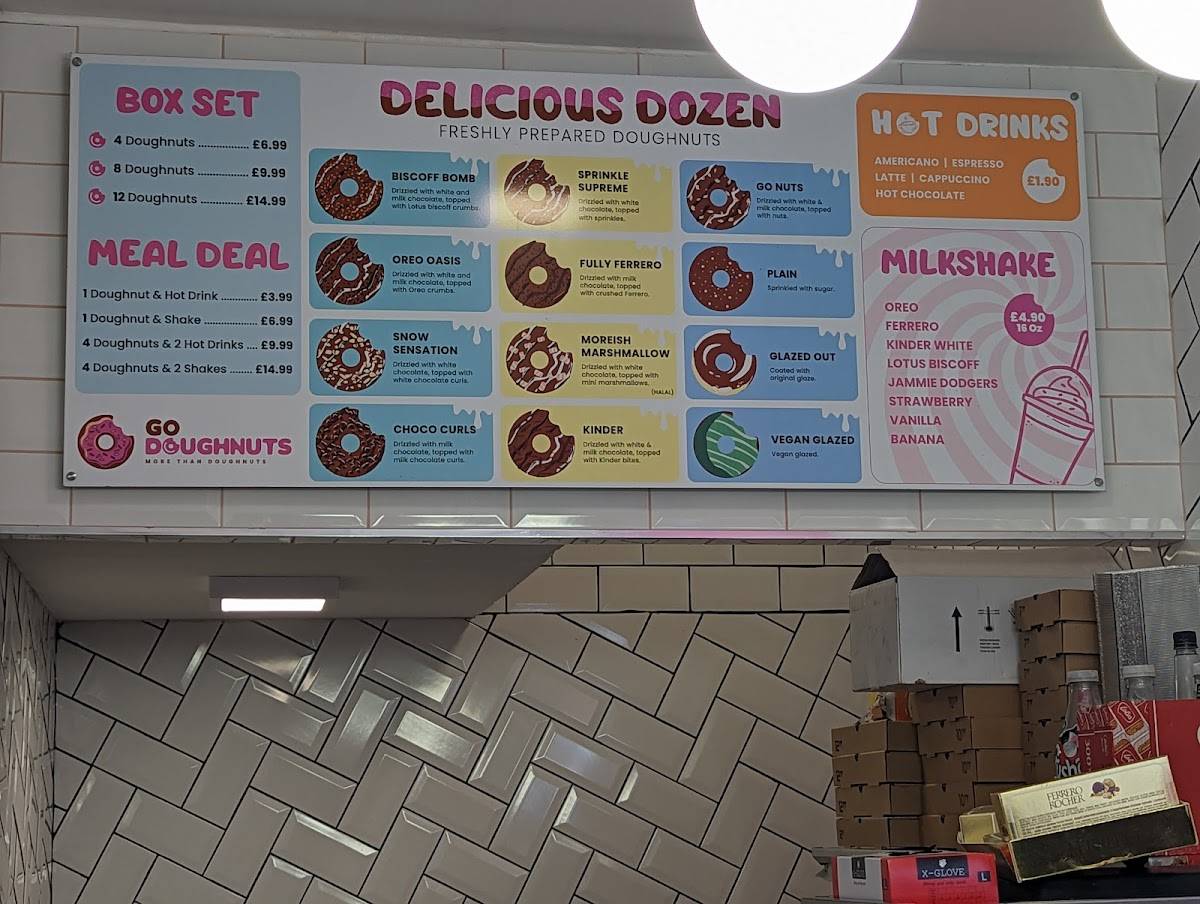 Menu at Go Doughnuts, London