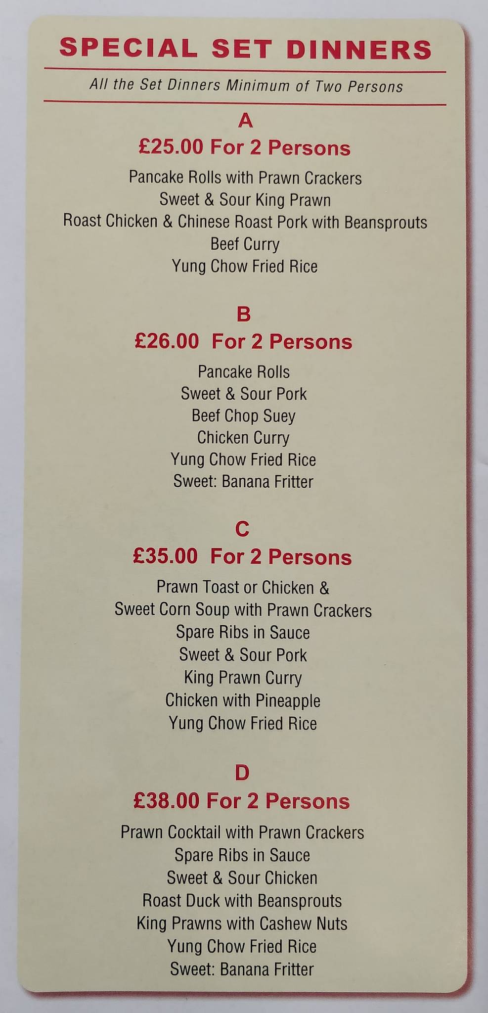 Menu at Golden Pool fast food, Camborne