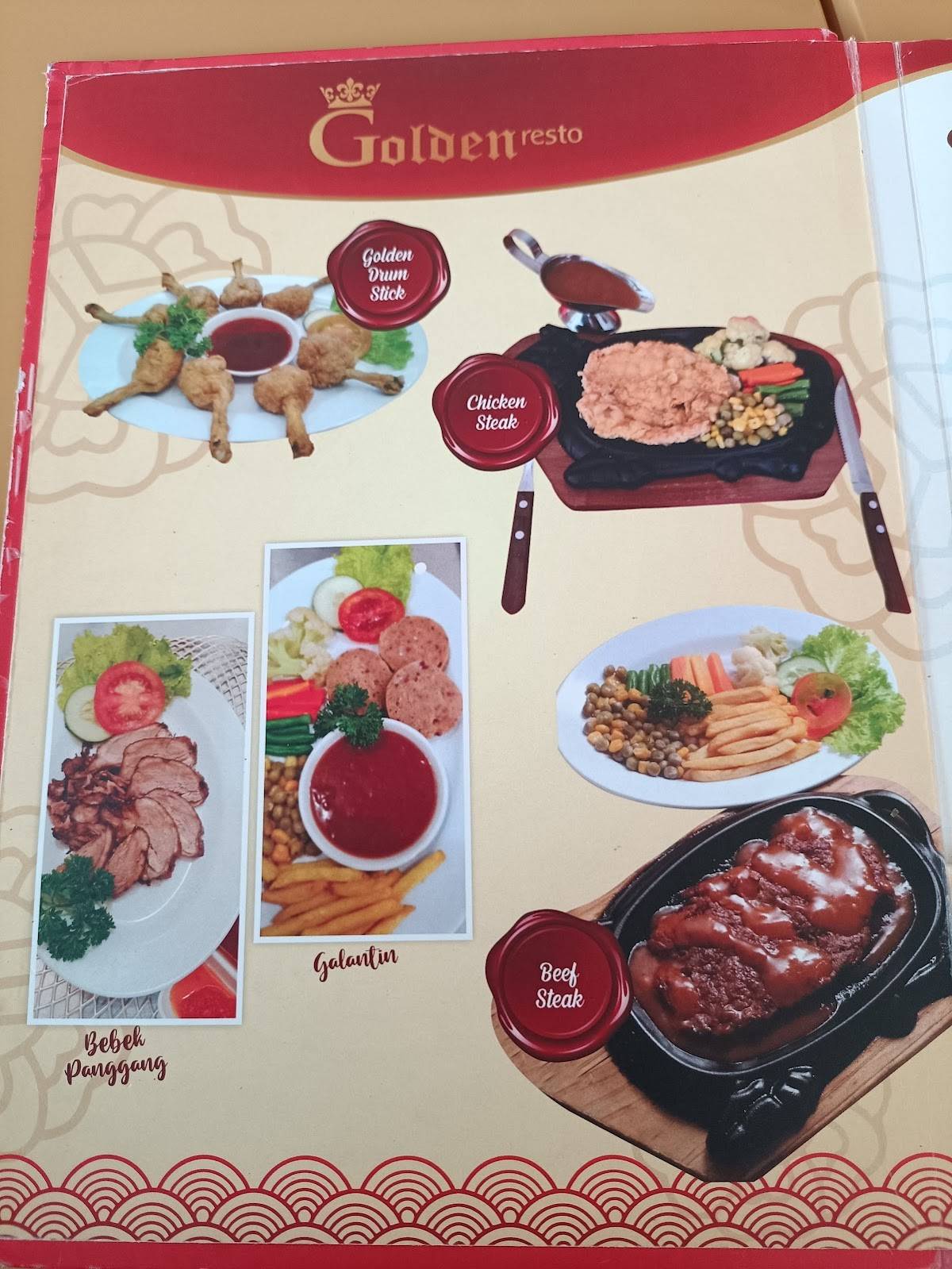 Menu at Golden Resto restaurant, Kudus, Jl. Jend. Sudirman No.95