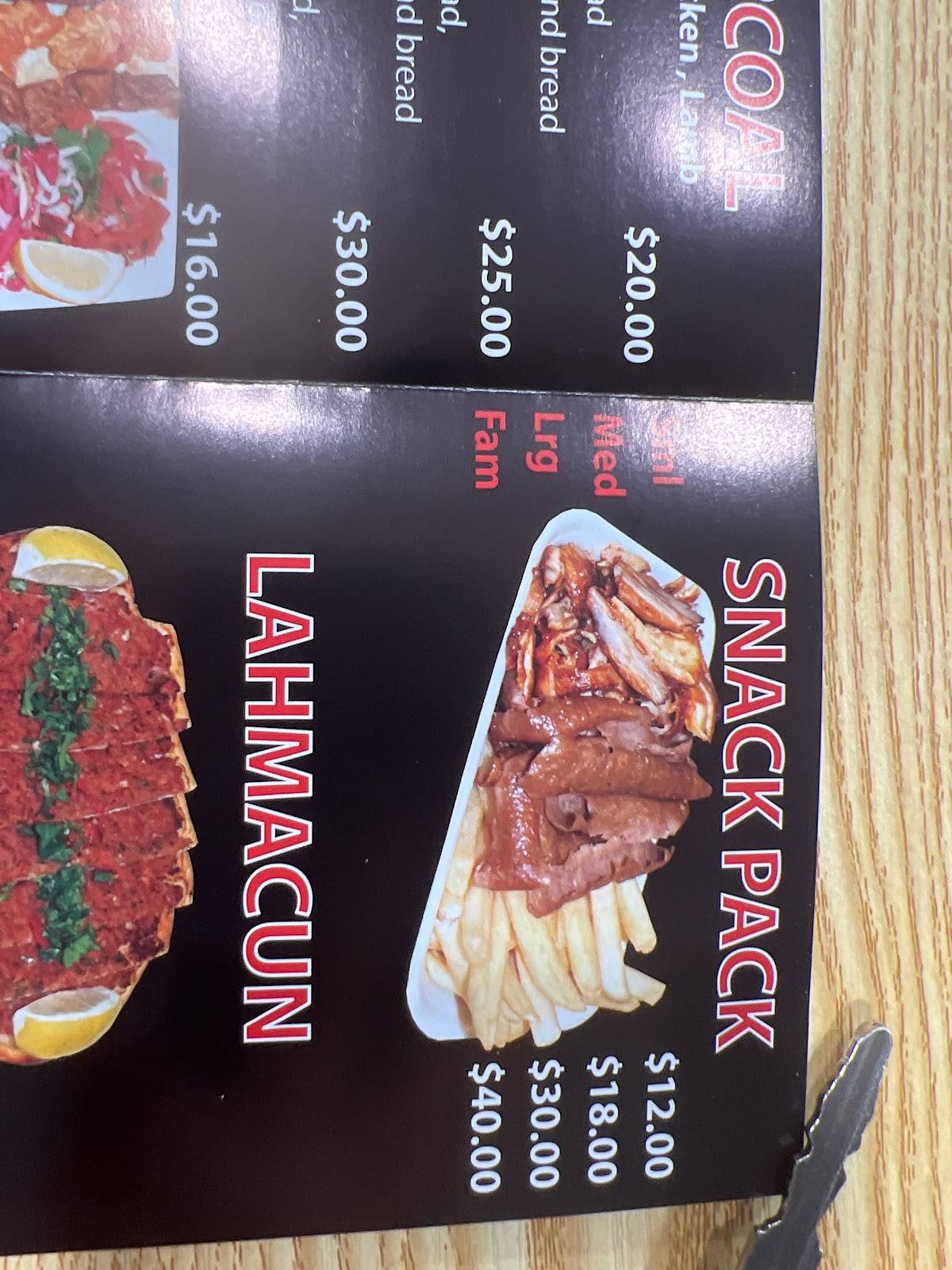 Menu at Grabba Kebab, Quakers Hill restaurant, Quakers Hill