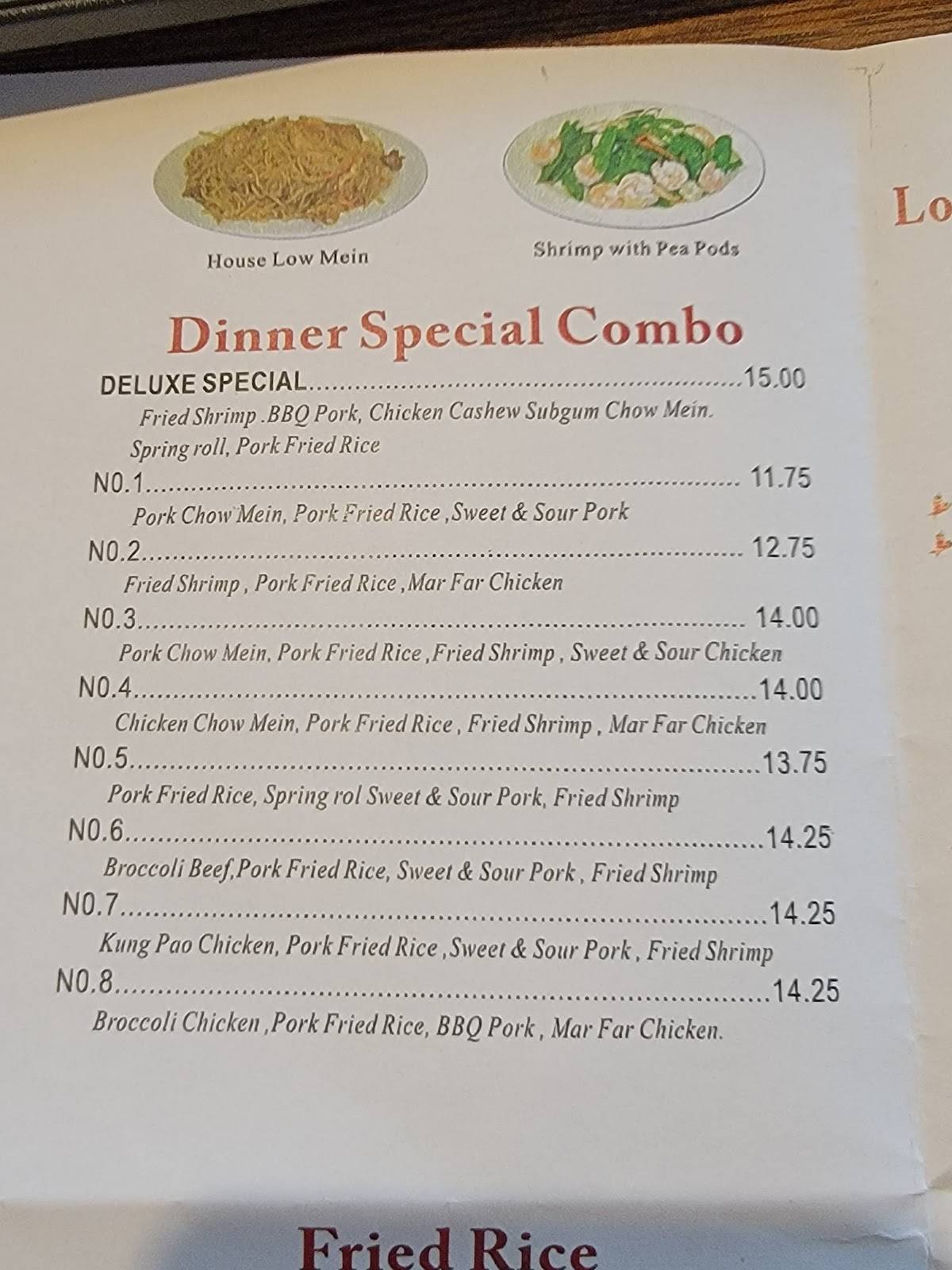 Menu at Four Seasons Restaurant, Grants Pass