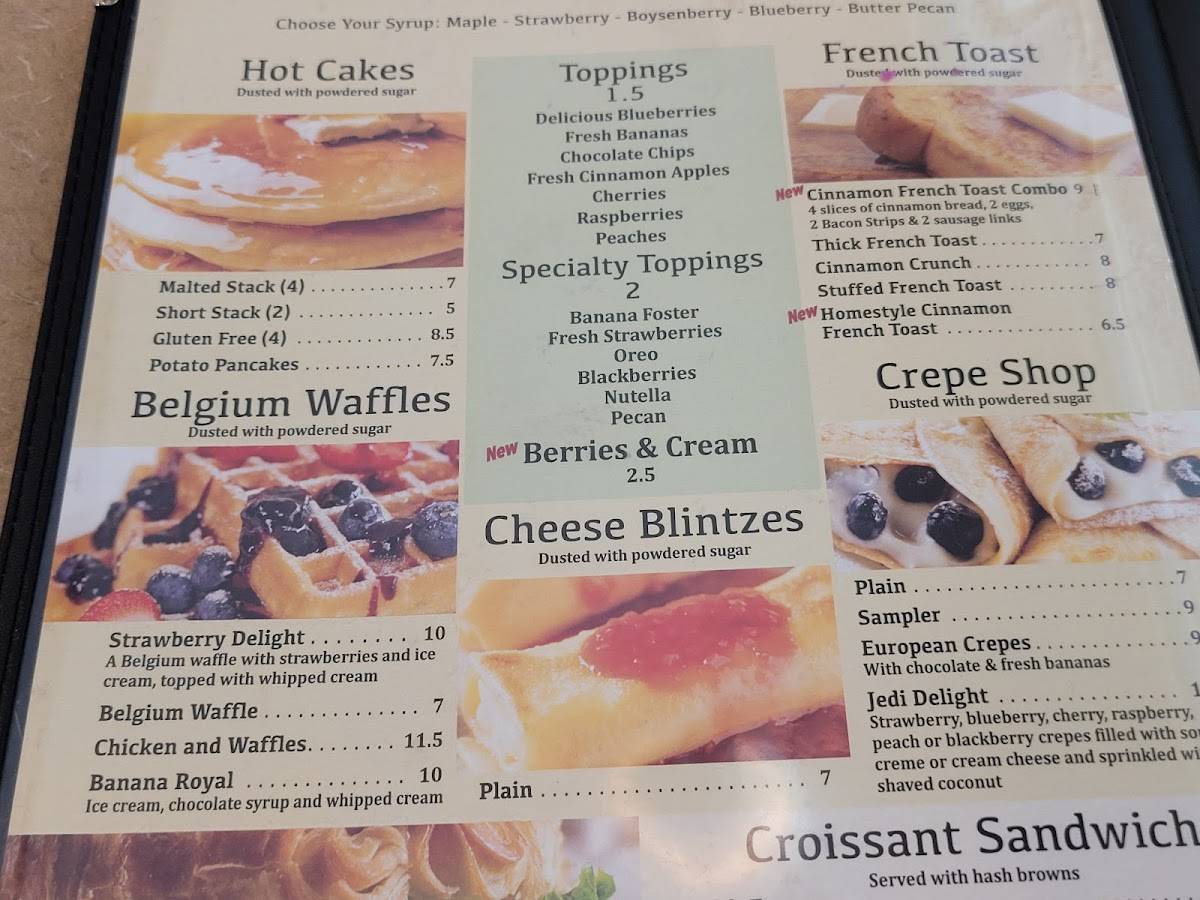 Menu at Jedi's Garden Family Restaurant, Griffith