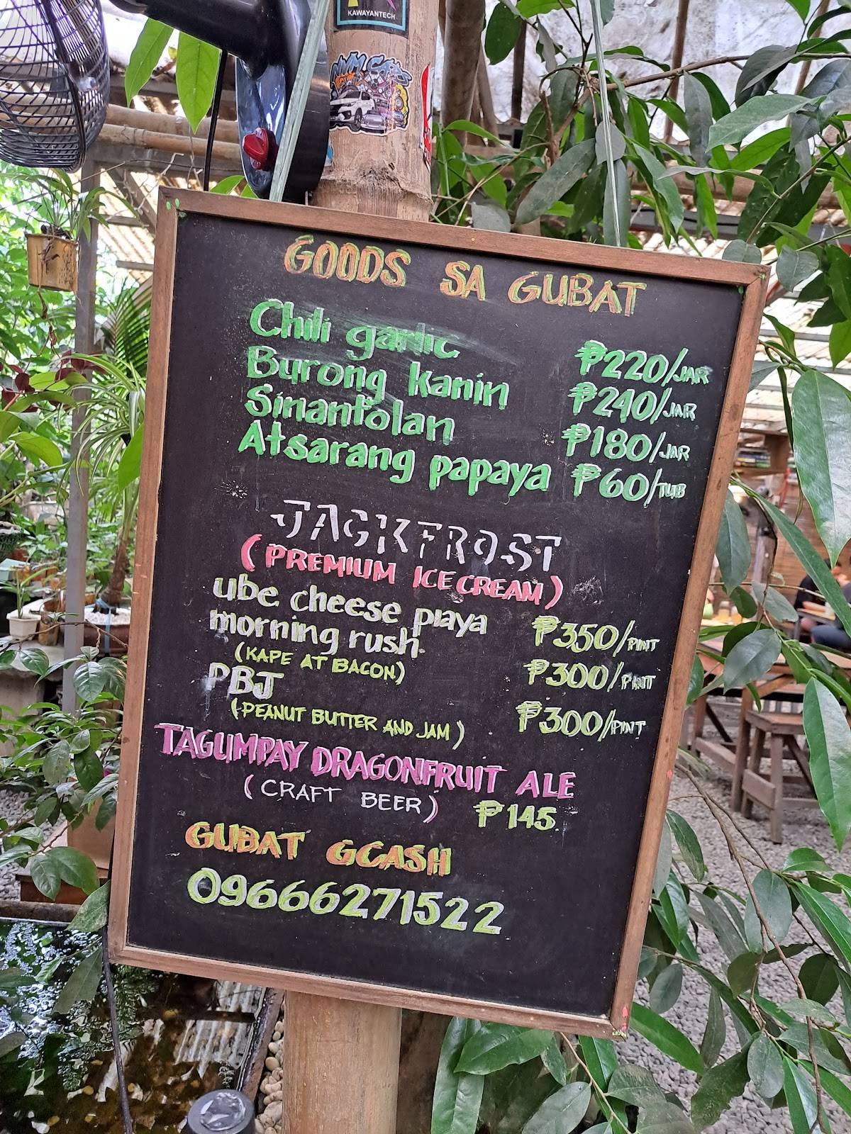 Menu at Gubat QC restaurant, Quezon City