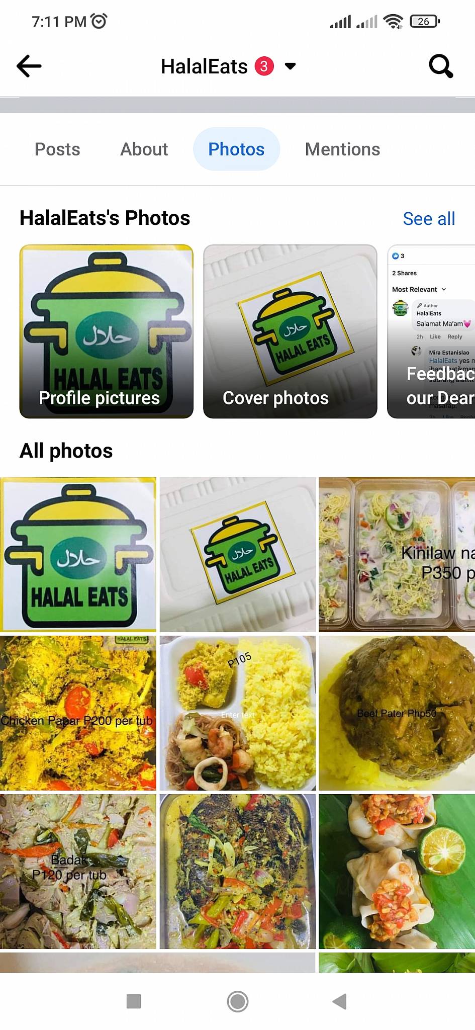 Menu at HalalEats PH restaurant, Quezon City
