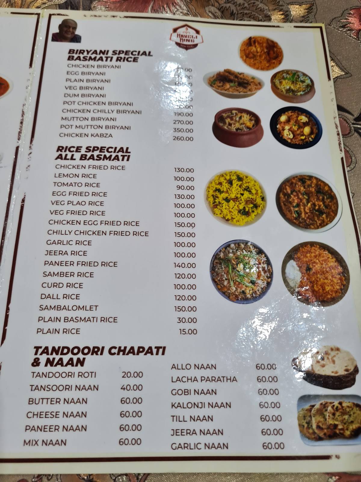 Menu at Haveli King Restaurant, Davao City