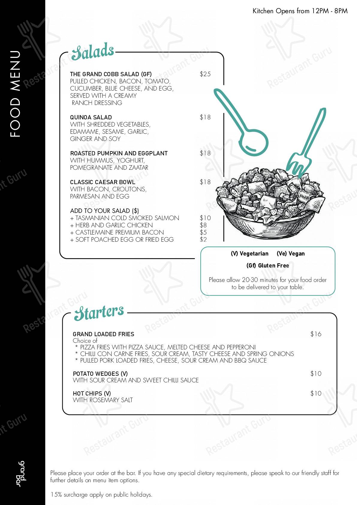 Menu at Hector's Modern Australian Kitchen restaurant, Goolwa