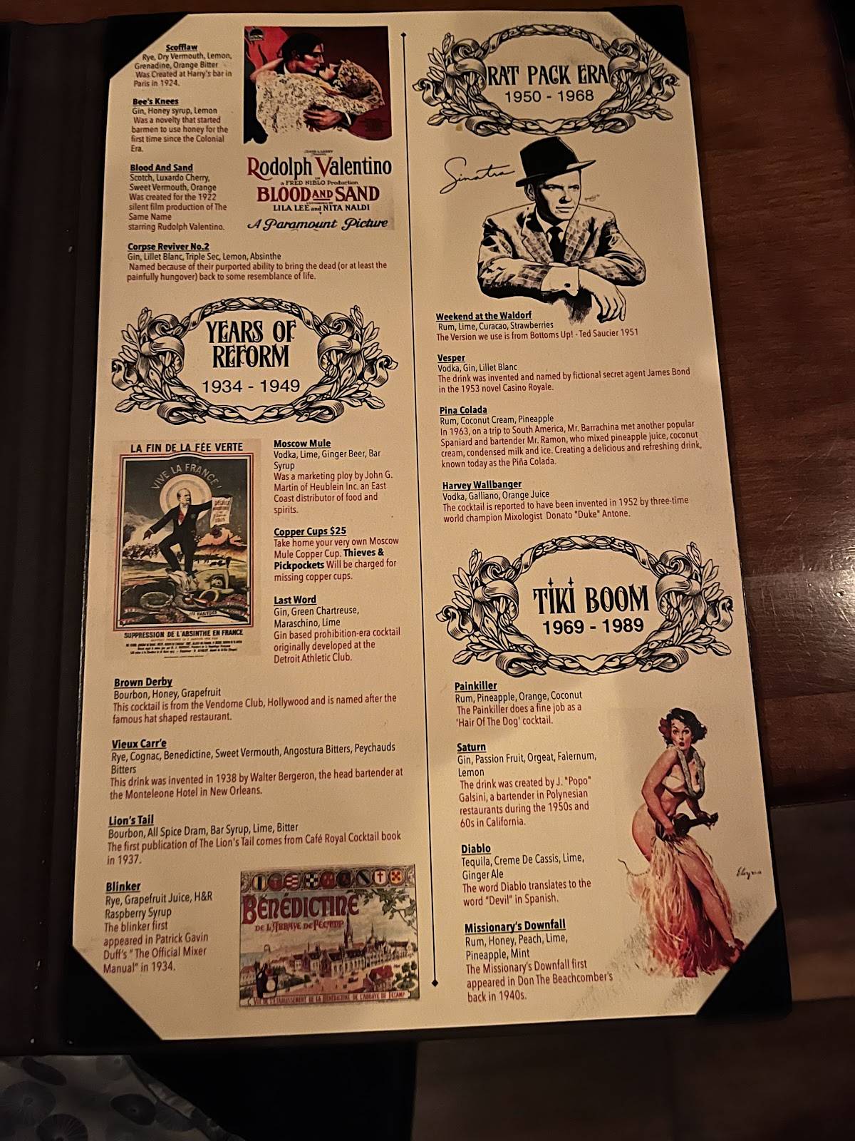 Menu at Herbs and Rye pub & bar, Las Vegas