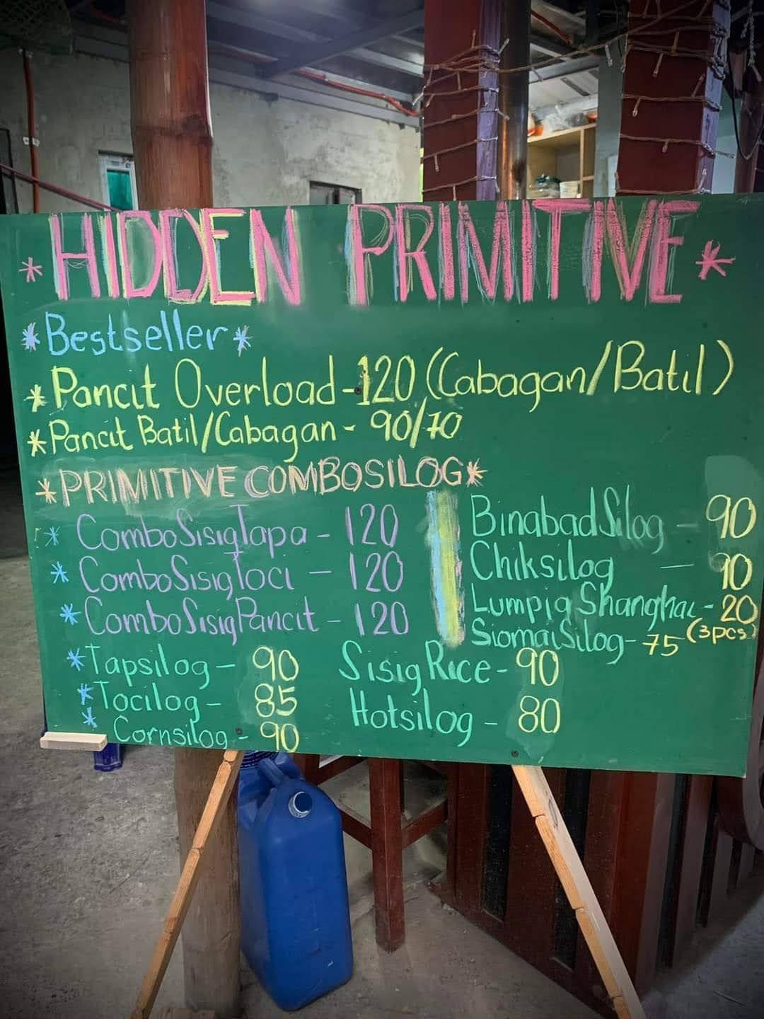 Carta del restaurante Hidden Primitive Pancit Cabagan and Pancit Batil ...