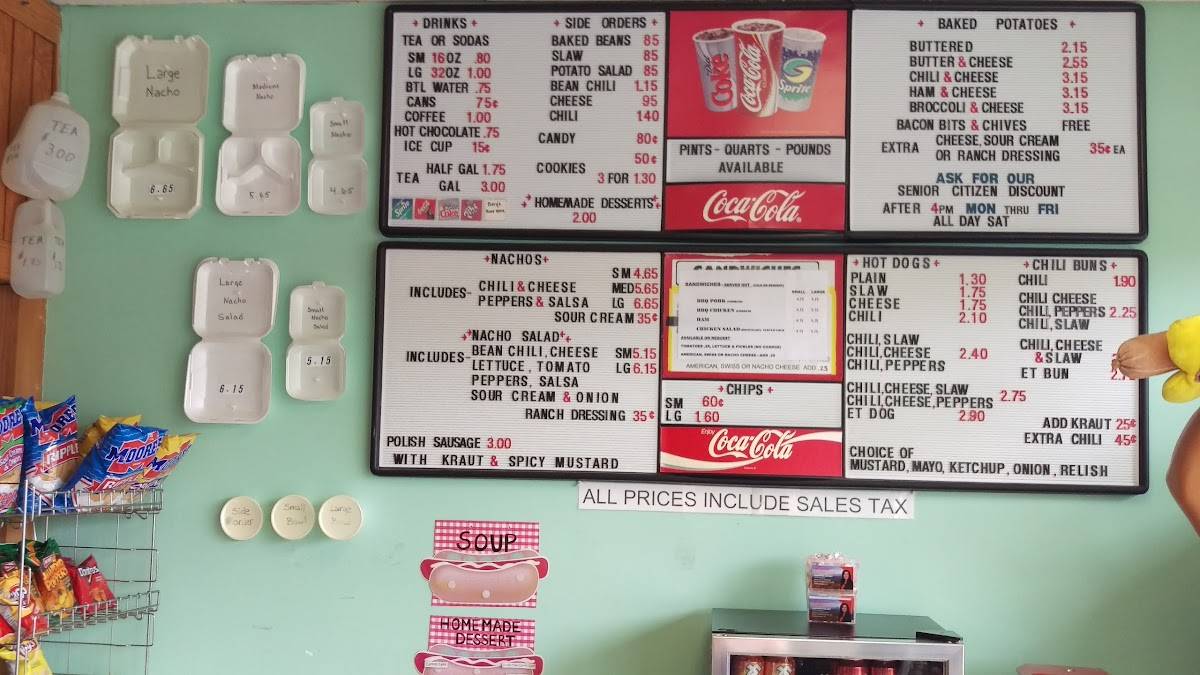 Menu at Hot Dog Corner restaurant, Johnson City, Bobby Hicks Hwy Suite 105