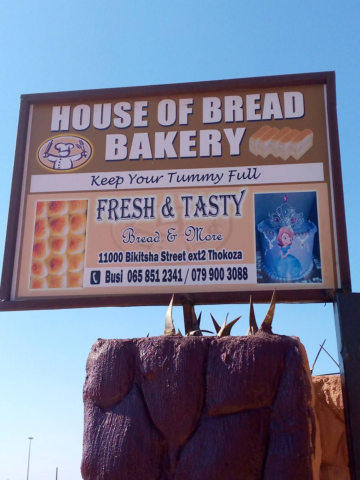 Menu at House of Bread bakery, New Redruth