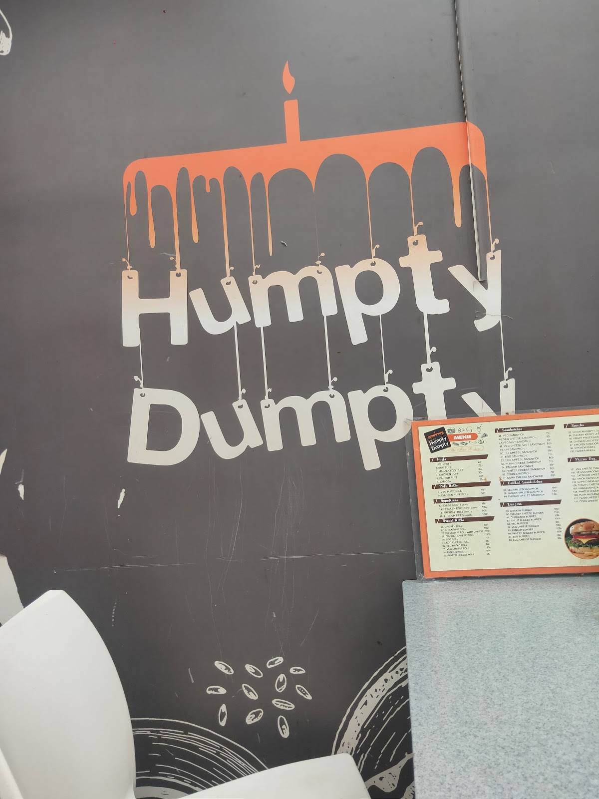 Menu at Humpty Dumpty, Hyderabad