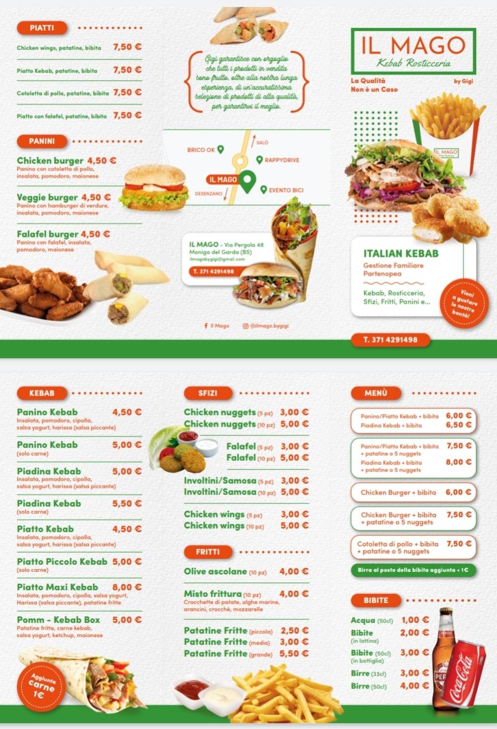 Menu da IL Mago ristorante, Moniga del Garda