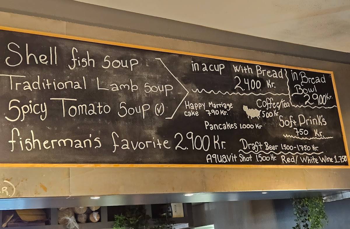 Menu at Icelandic Street Food restaurant, Reykjavík, Lækjargata 8