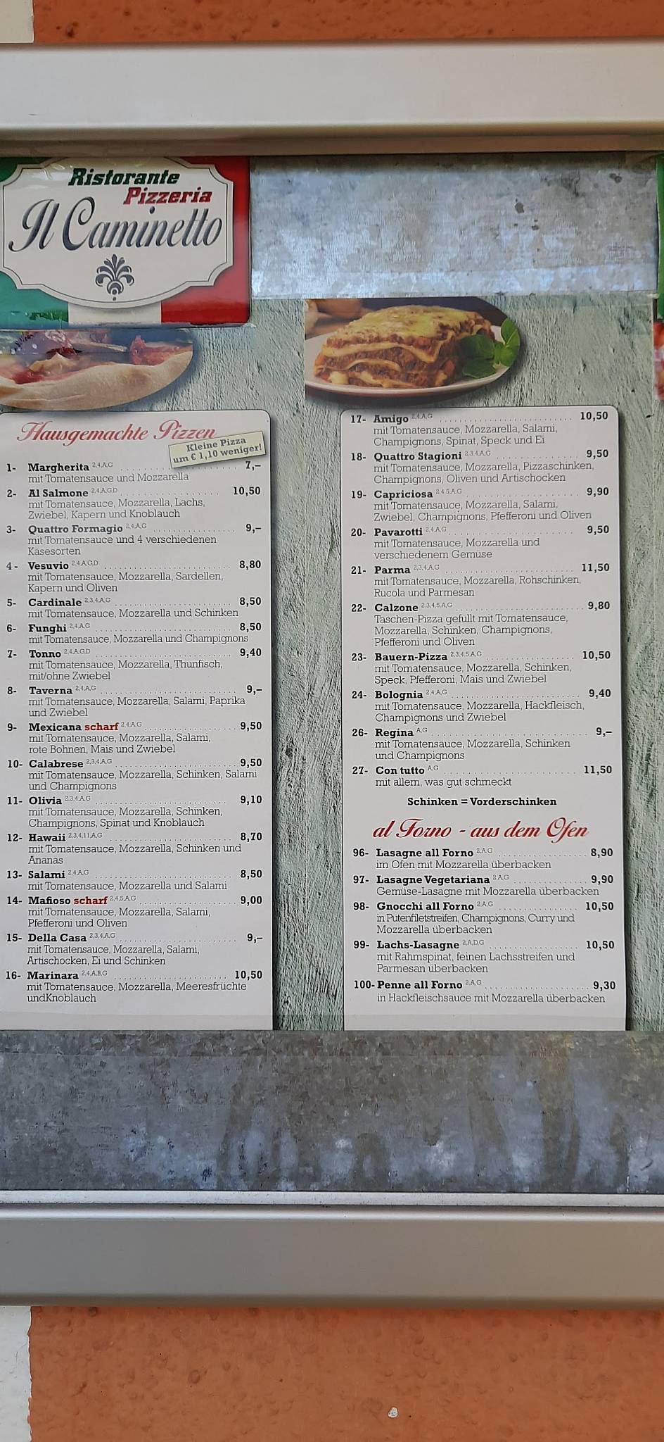 Speisekarte von Il Caminetto restaurant, Bad Birnbach