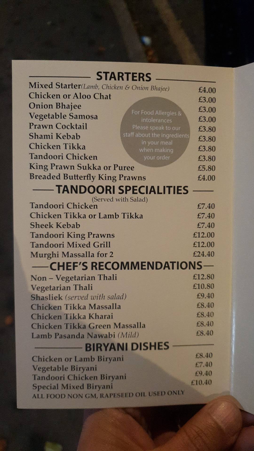 Menu at India Gate Restaurant & Takeaway (Cardiff), Cardiff