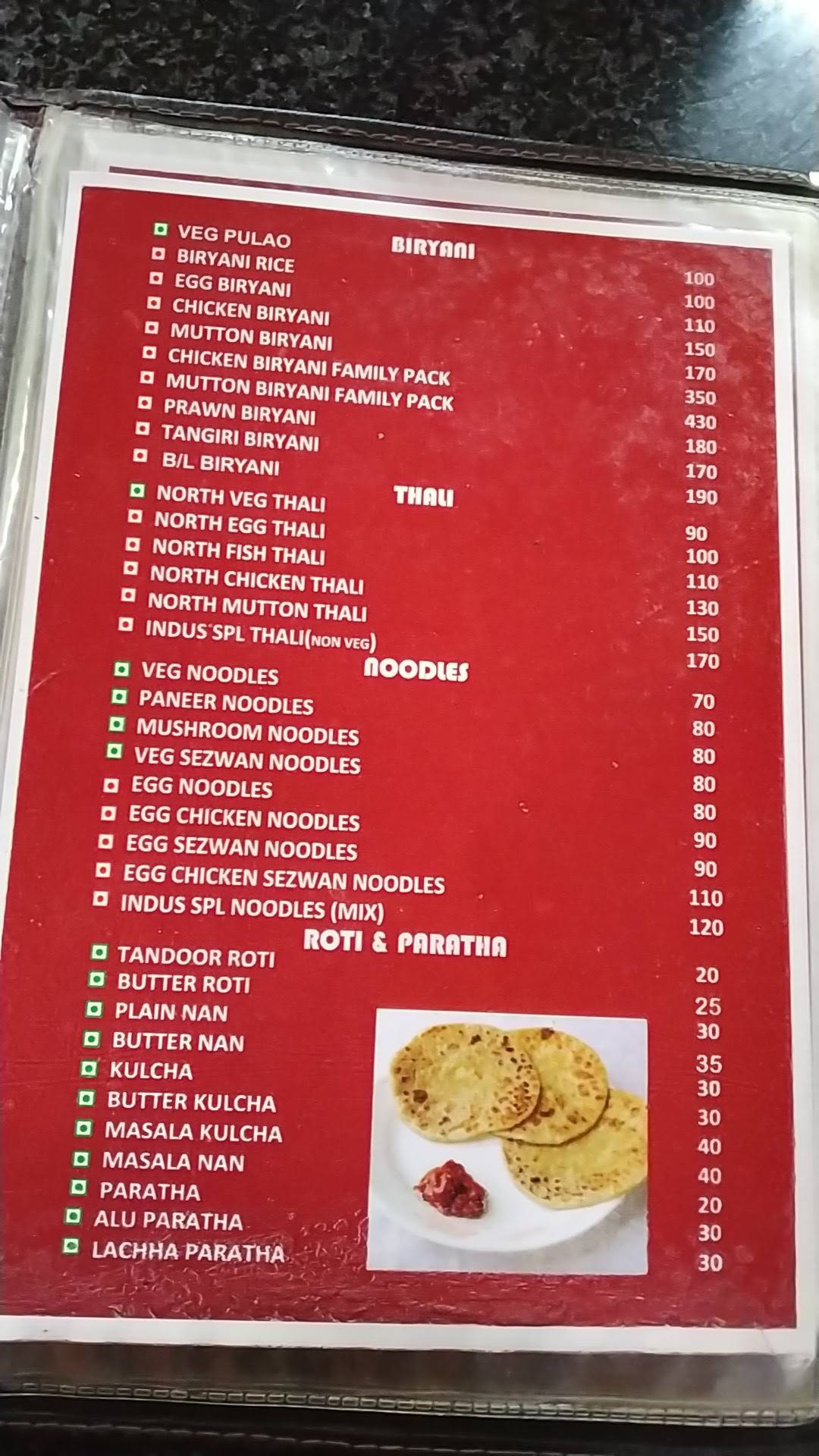 Menu at Indus Restaurant Best restaurant in btm layout, Bengaluru