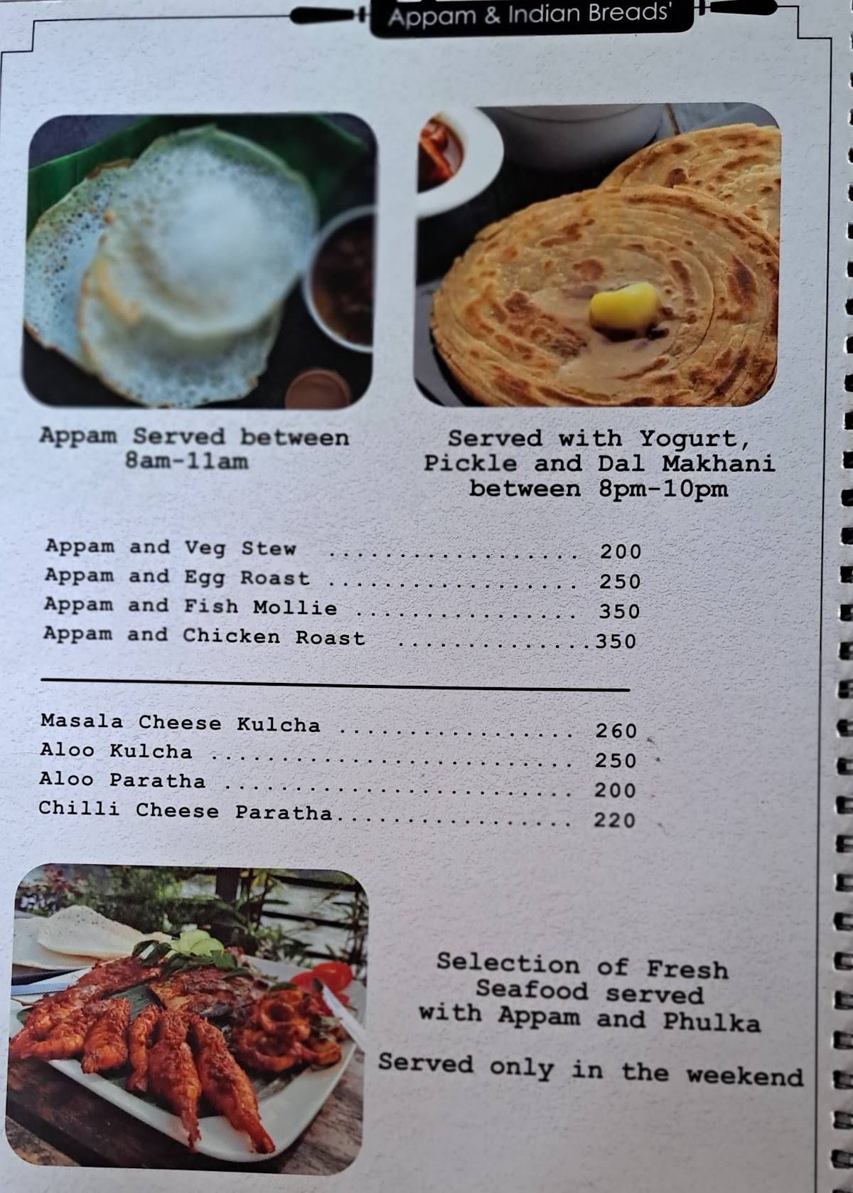 Menu at The LMN, Kochi, Elamana Jetty Road Opp Royal Enclave apartments