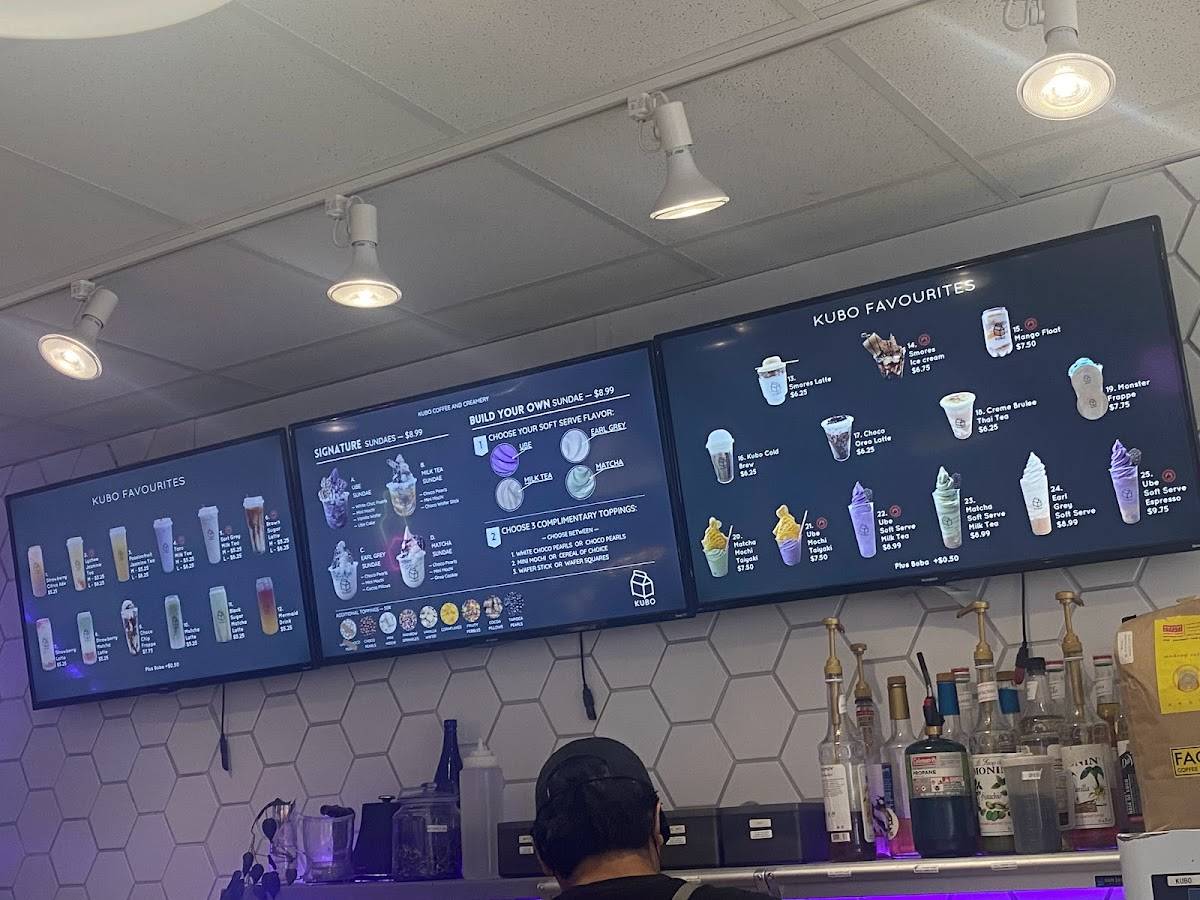 Menu at Kubo Coffee and Creamery, Nutley