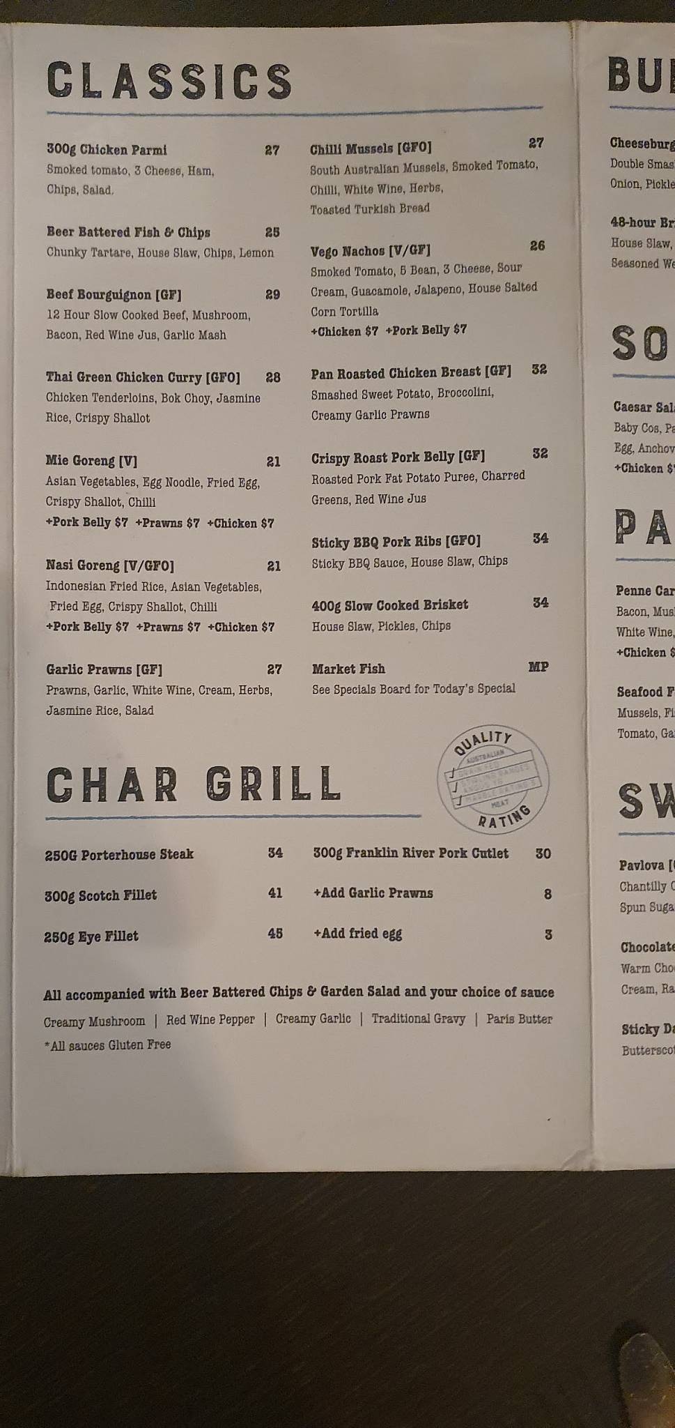 Menu at The Kwinana Local pub & bar, Kwinana Town Centre