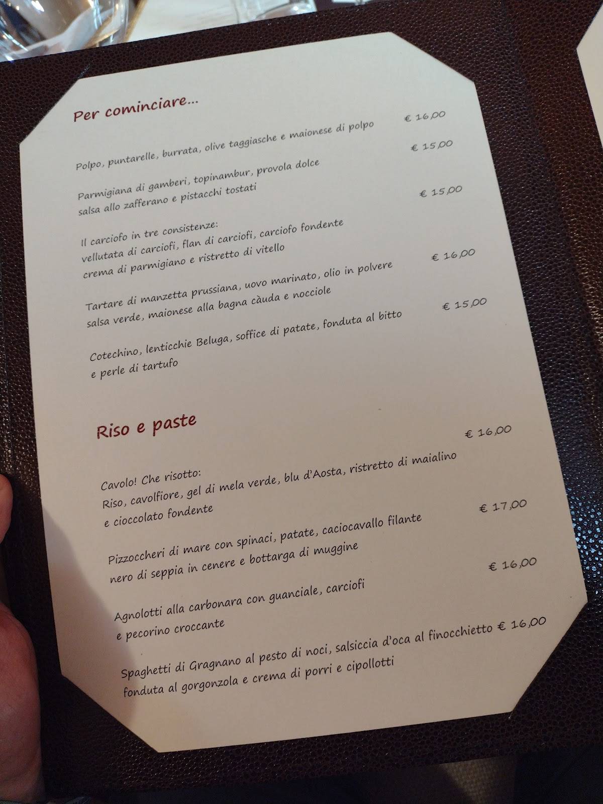 Carta del restaurante La Brughiera, Senago, Via XXIV Maggio