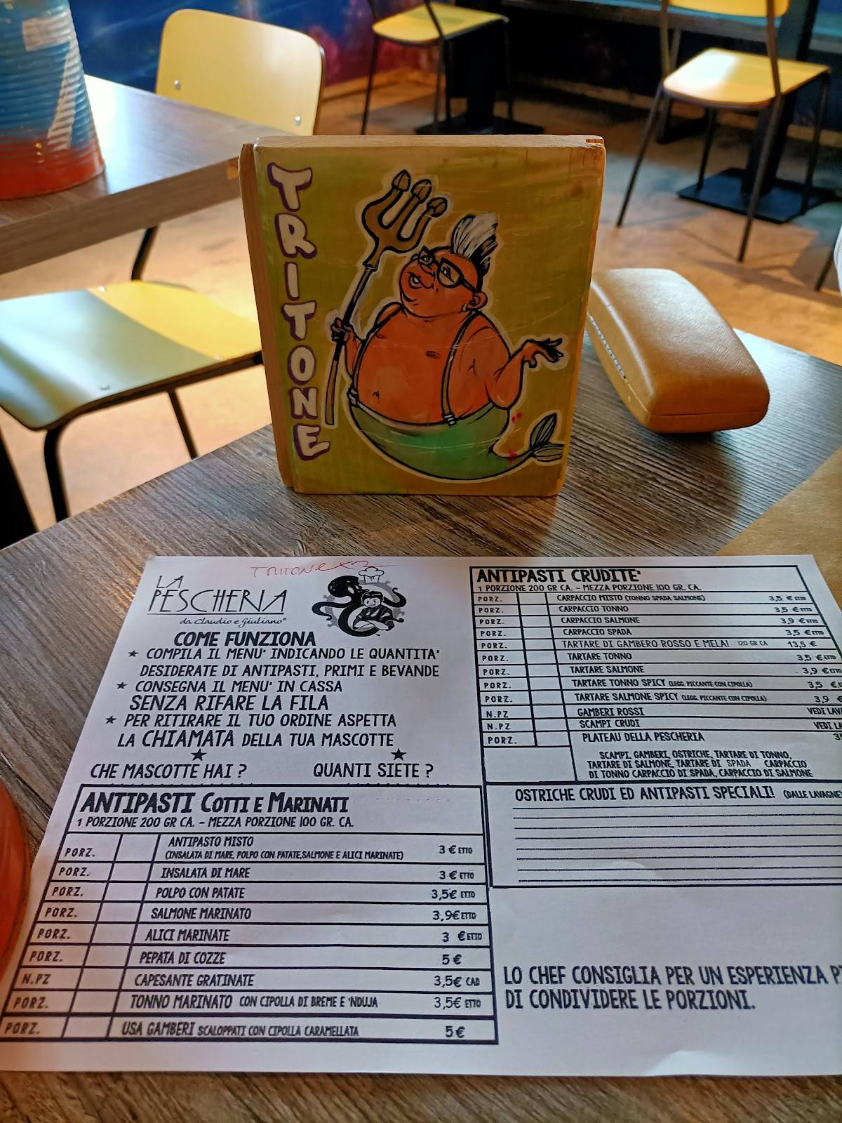 Menu da La Pescheria da Claudio e Giuliano ristorante, Rho
