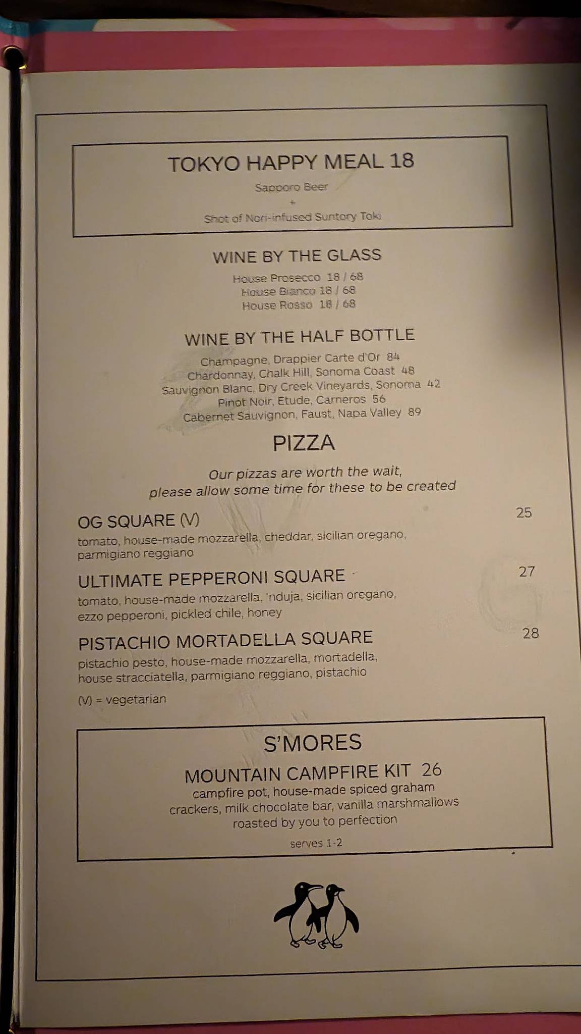 Menu at Superfrico pub & bar, Las Vegas