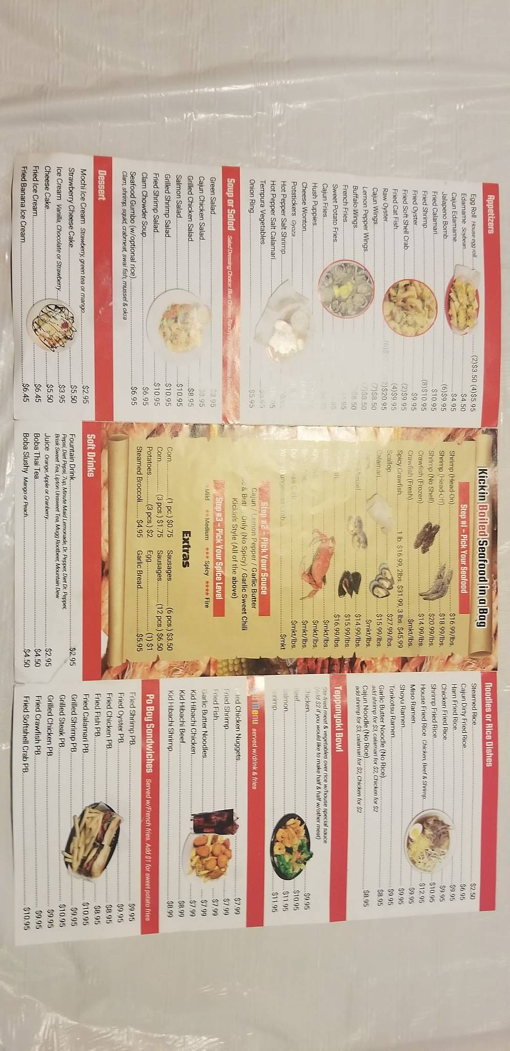 Menu at Kickin Seafood&Sushi Buffet（All You Can Eat） restaurant, Layton