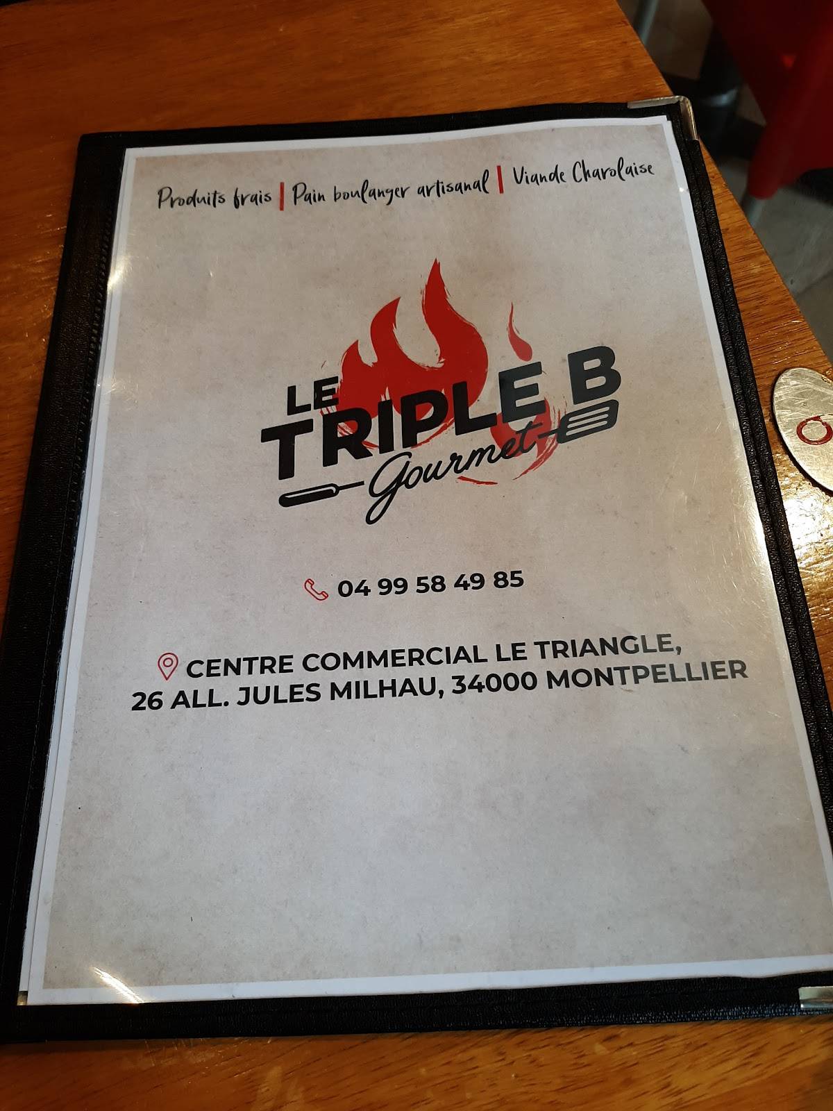 Menu au Le Triple-B-Gourmet restaurant, Montpellier