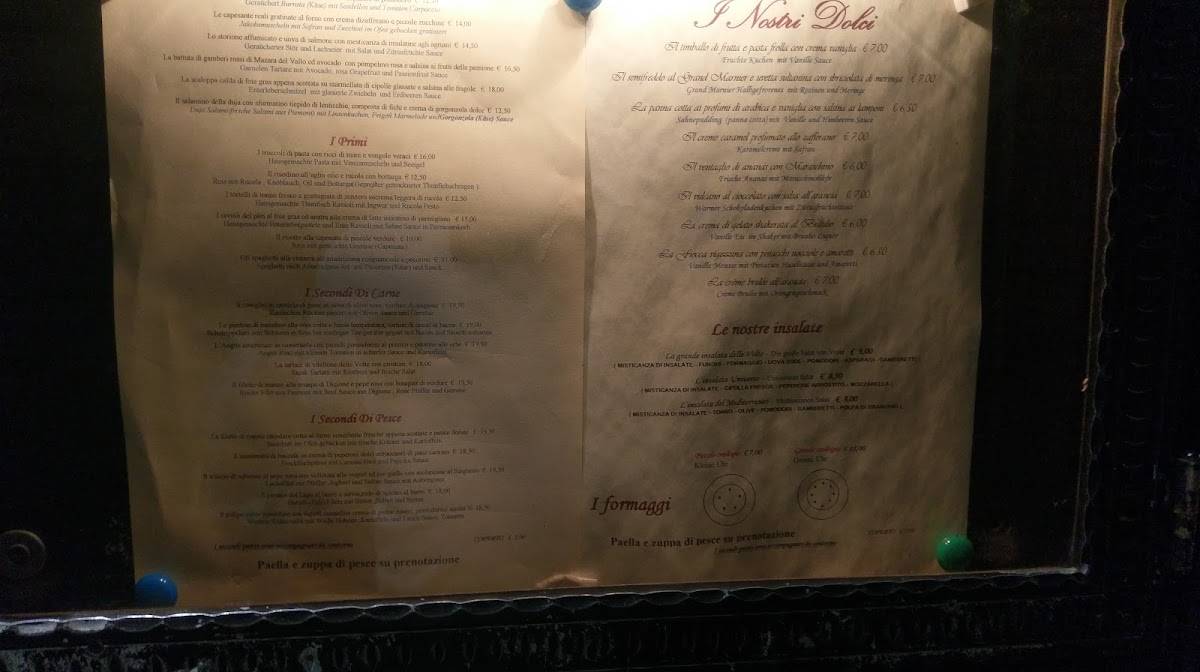 Menu da Ristorante Le Volte, Verbania