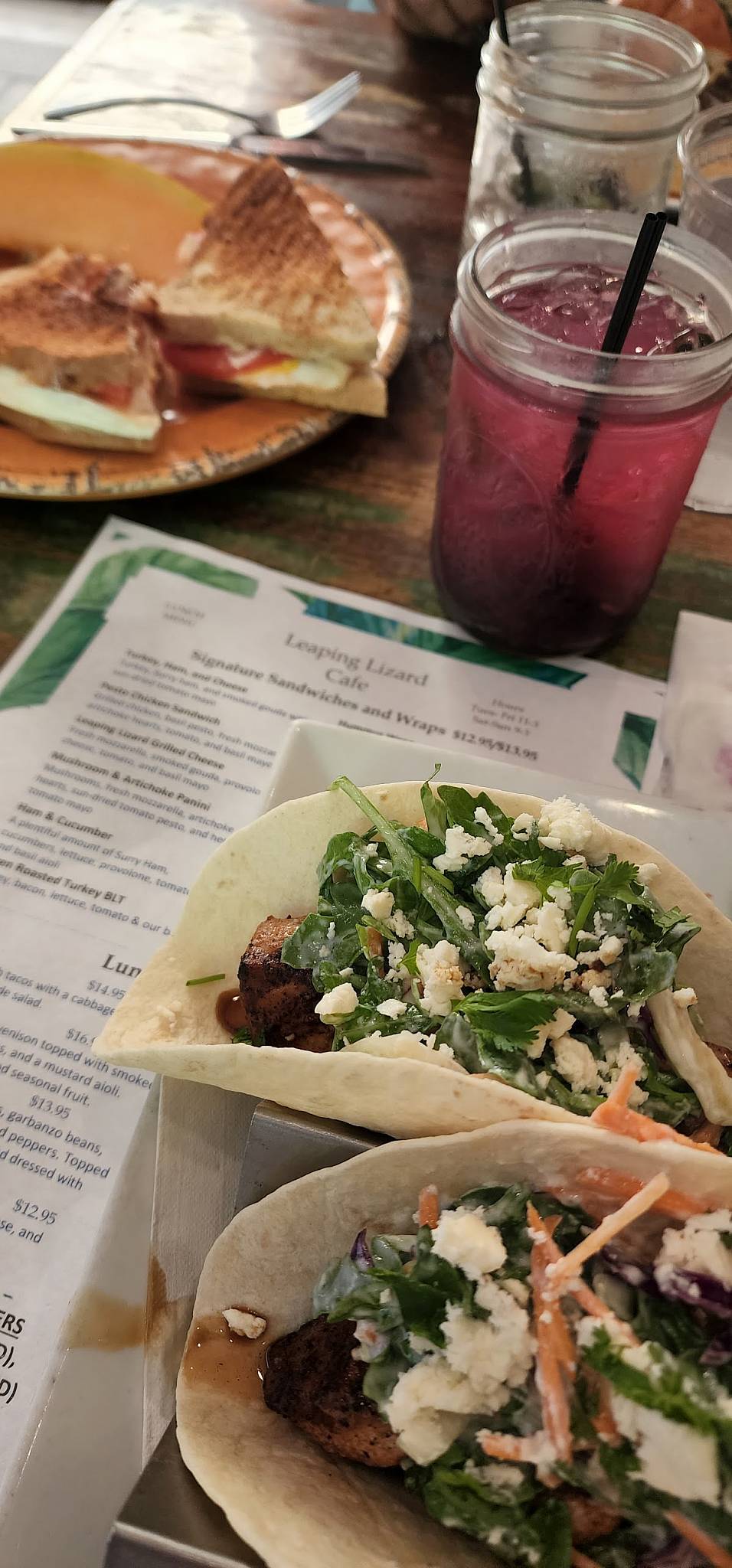 Menu at Leaping Lizard Cafe, Virginia Beach, Shore Dr