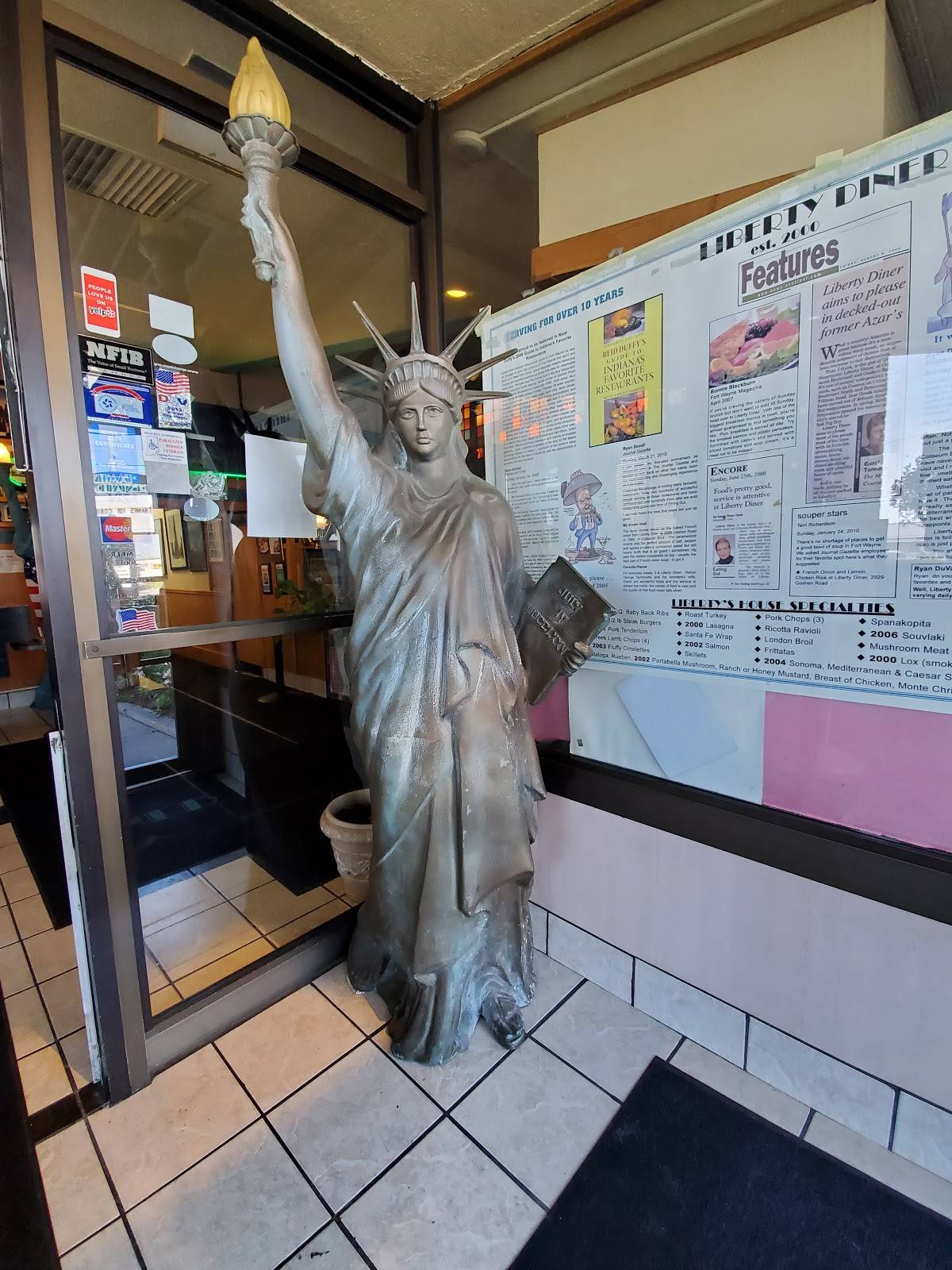 Menu at Liberty Diner restaurant, Fort Wayne, Goshen Rd