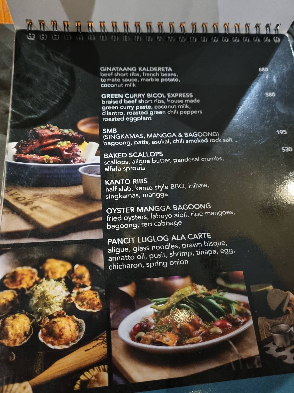 Menu at Locavore BGC restaurant, Taguig, Forbes Town Center