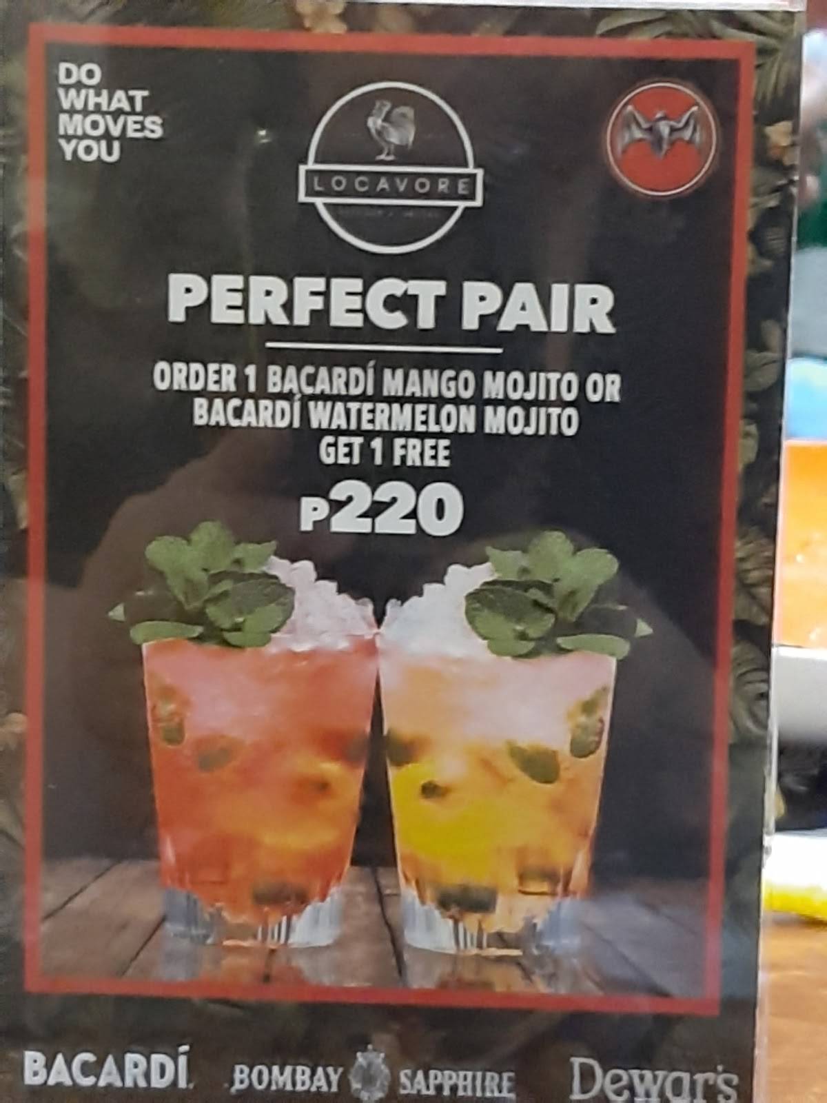 Menu at Locavore BGC restaurant, Taguig, Forbes Town Center