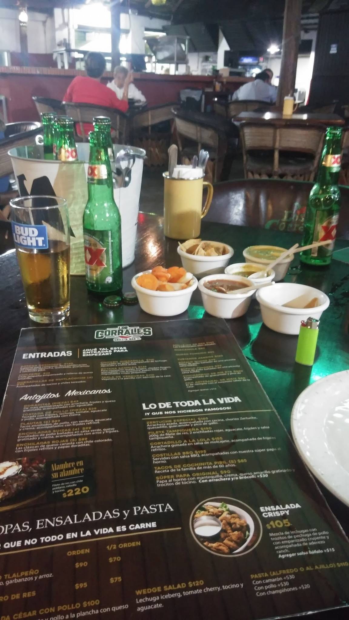 Carta del restaurante Los Corrales, Monclova, Calle Blvd. Pape & Frontera