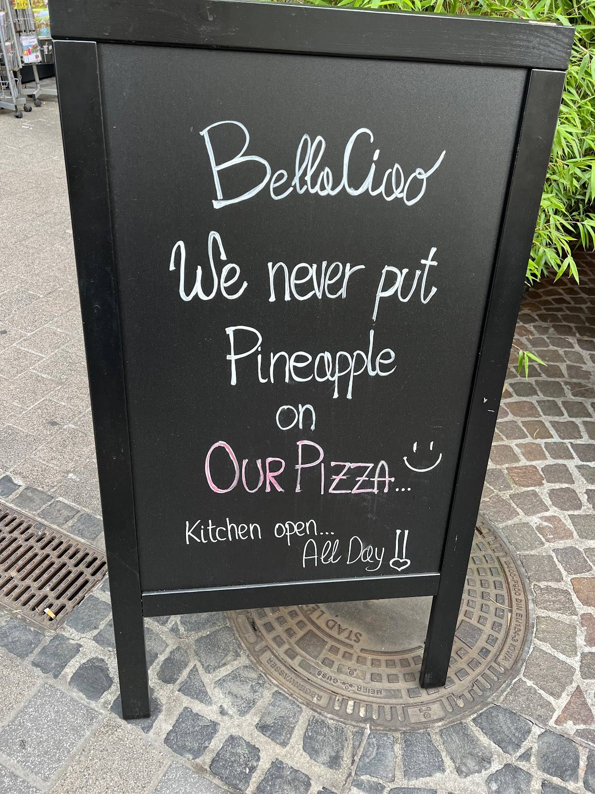 Menu at Bella Ciao City restaurant, Luxembourg City