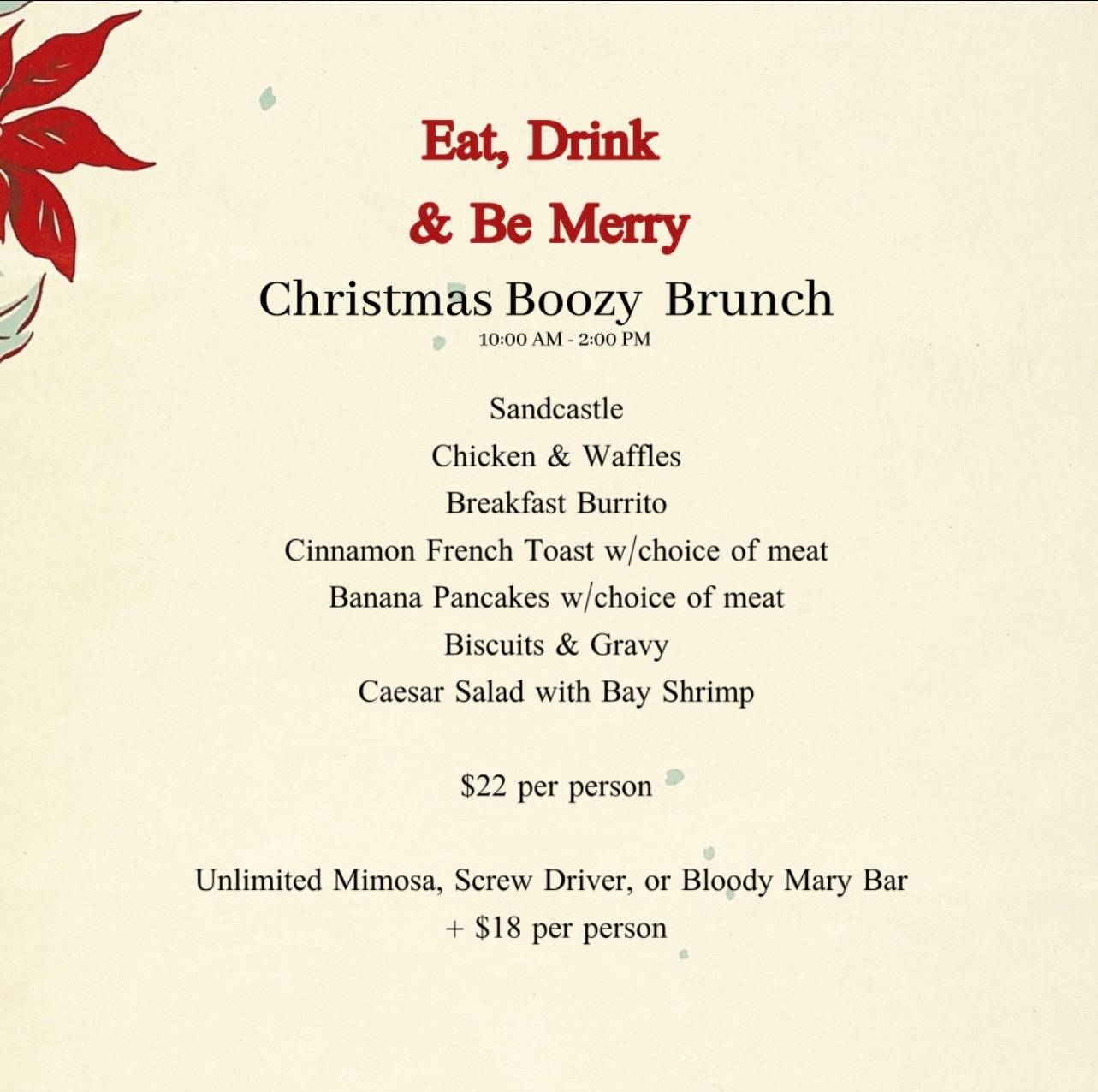 Menu at MIST Restaurant & Lounge, Lincoln City