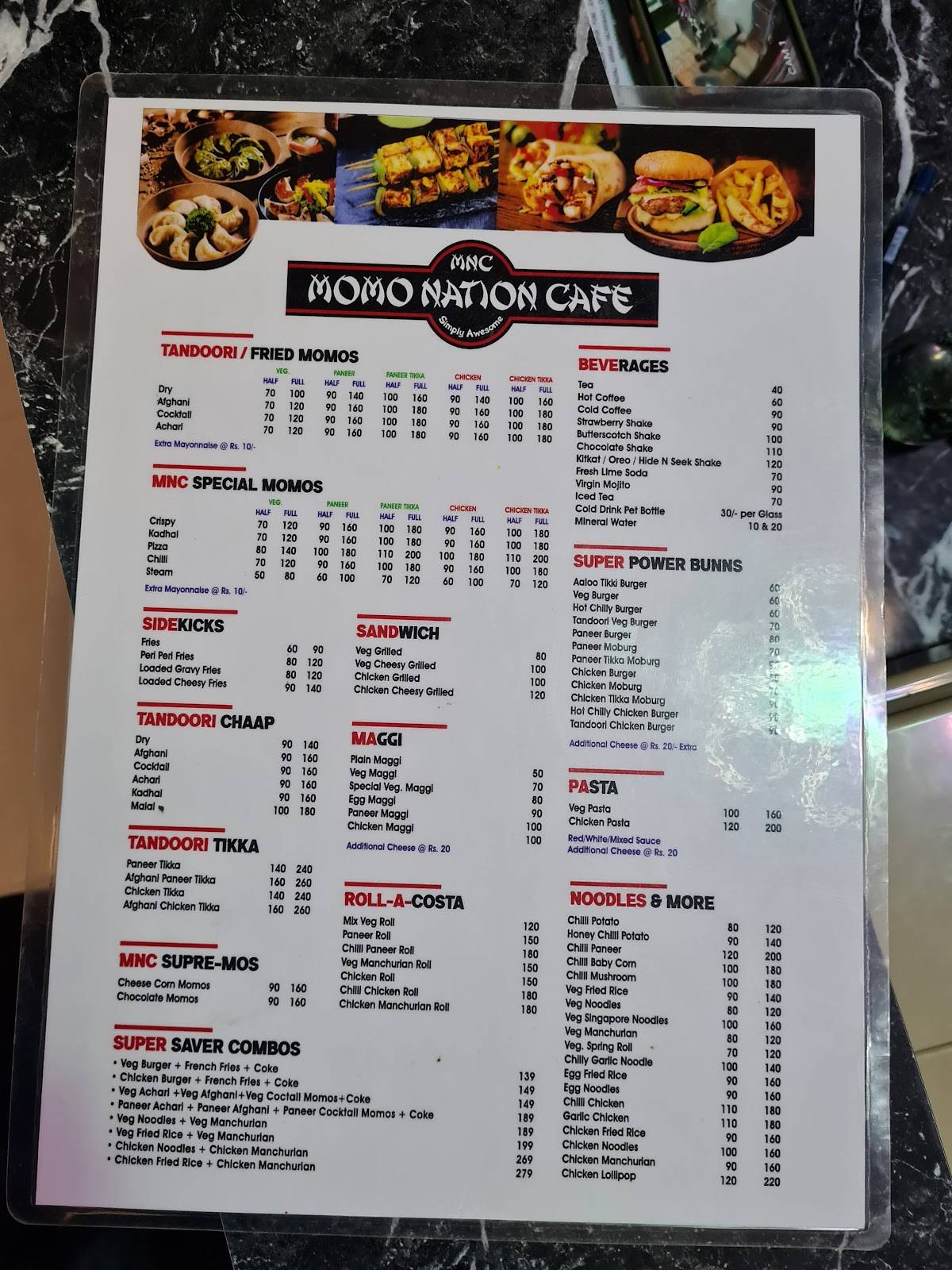 Menu at MOMO NATION CAFE, Bihar Sharif