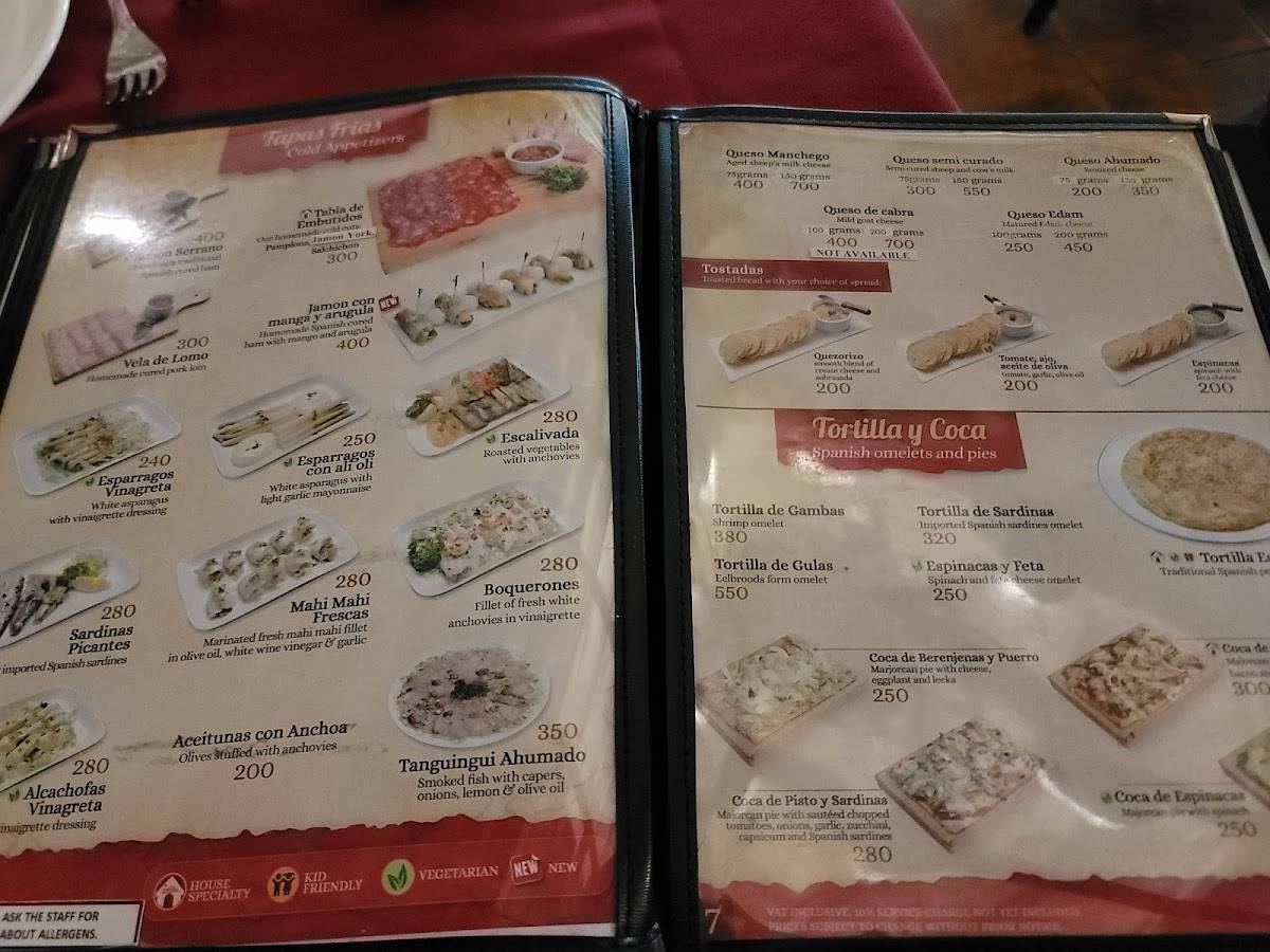 Menu at Alba Restaurante Español, Makati, 38 Polaris
