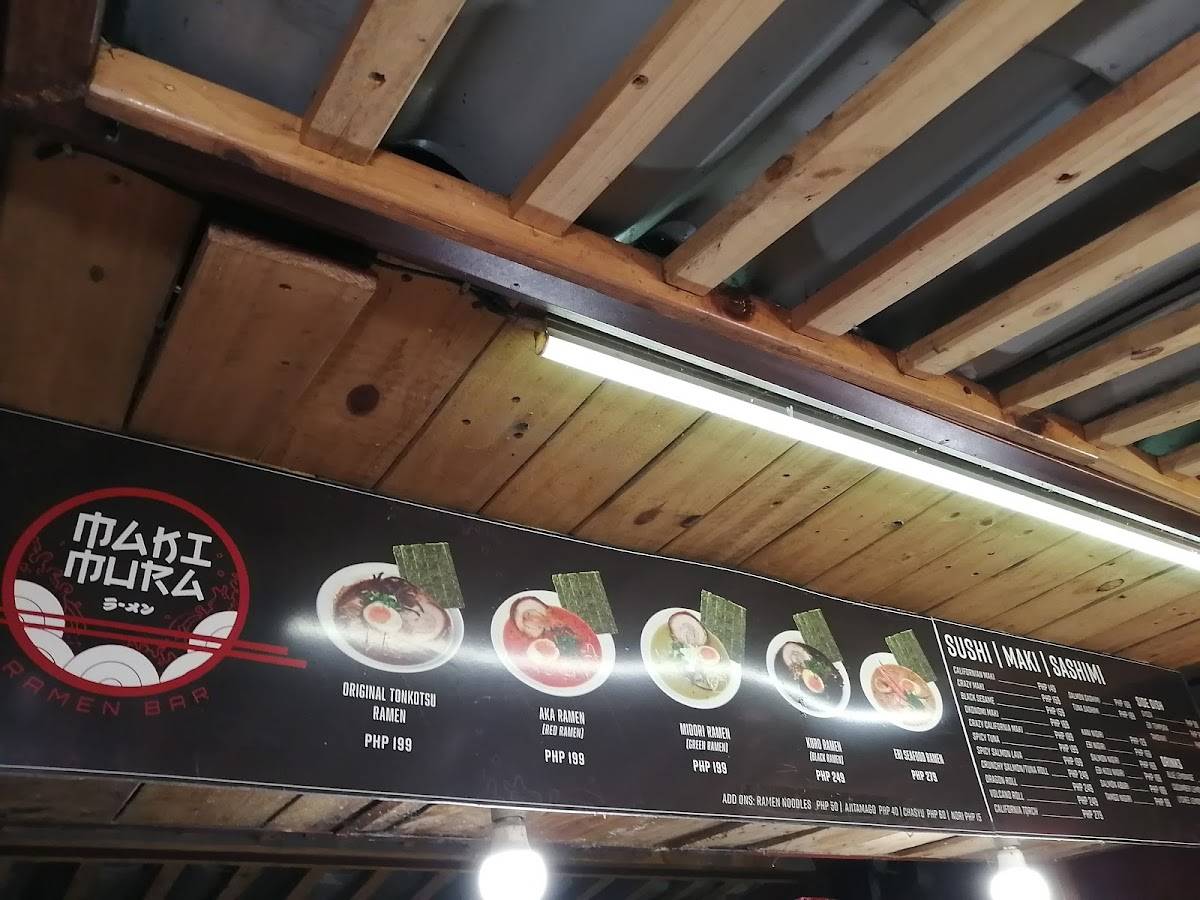 Menu at Makimura Ramen Bar, Angeles, Tinio Building