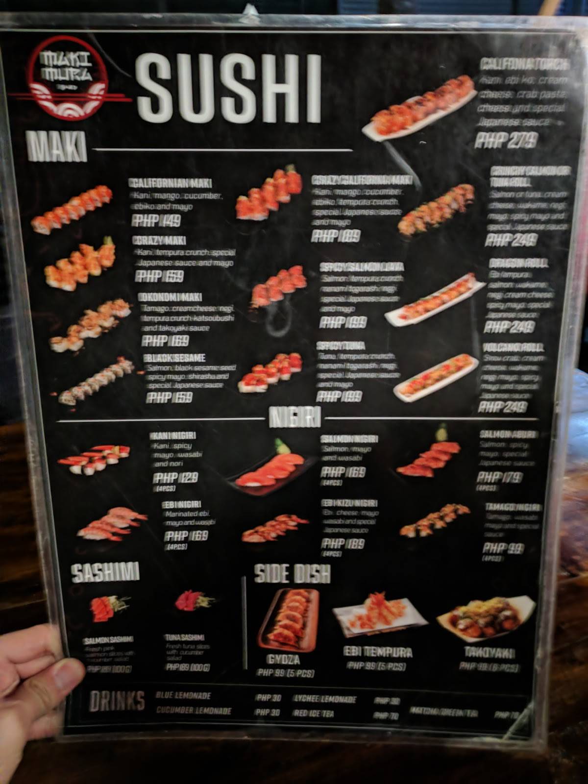 Menu at Makimura Ramen Bar, Angeles, Tinio Building
